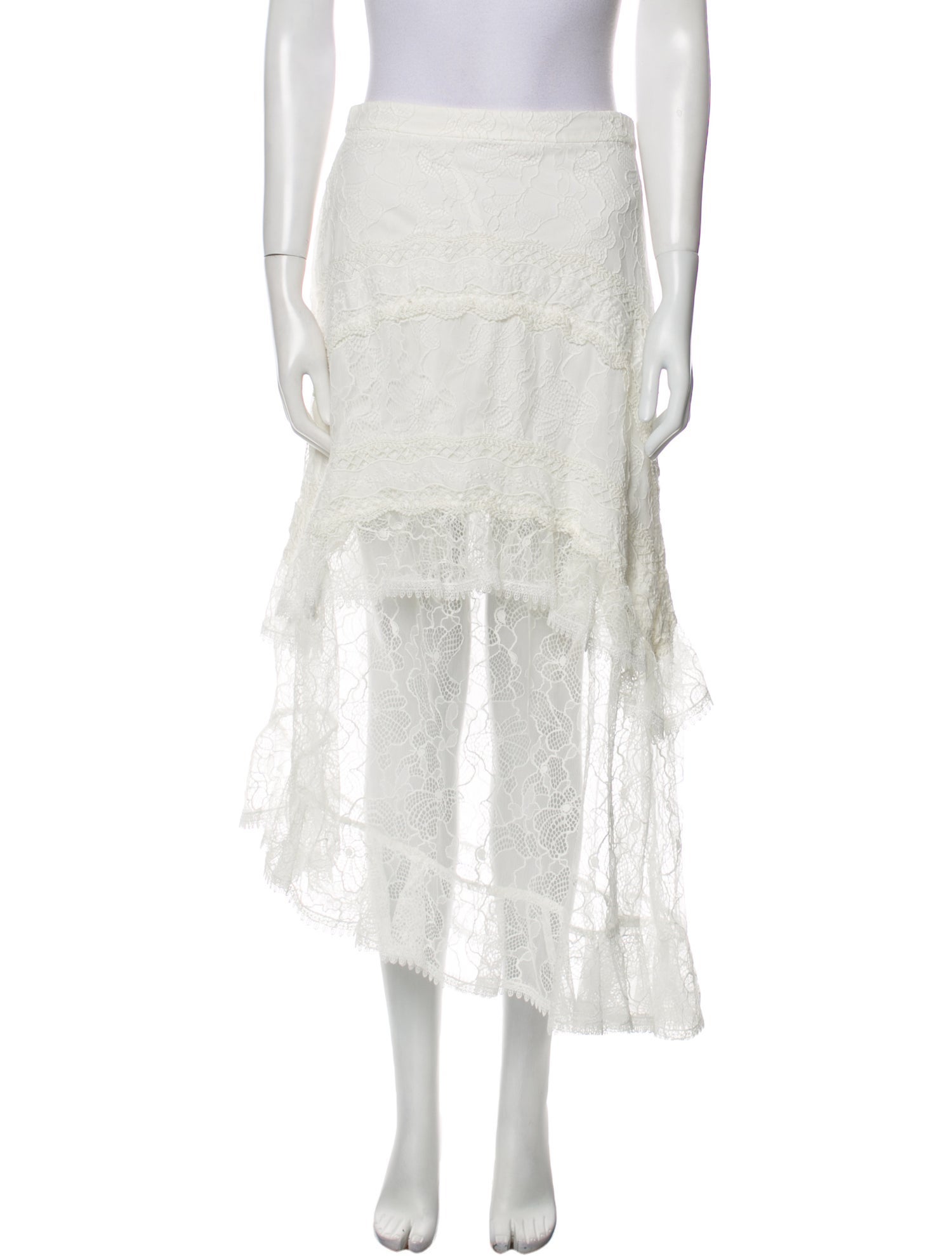 Marques' Almeida Ruffle Embellishment Long Skirt - Neutrals Skirts ...