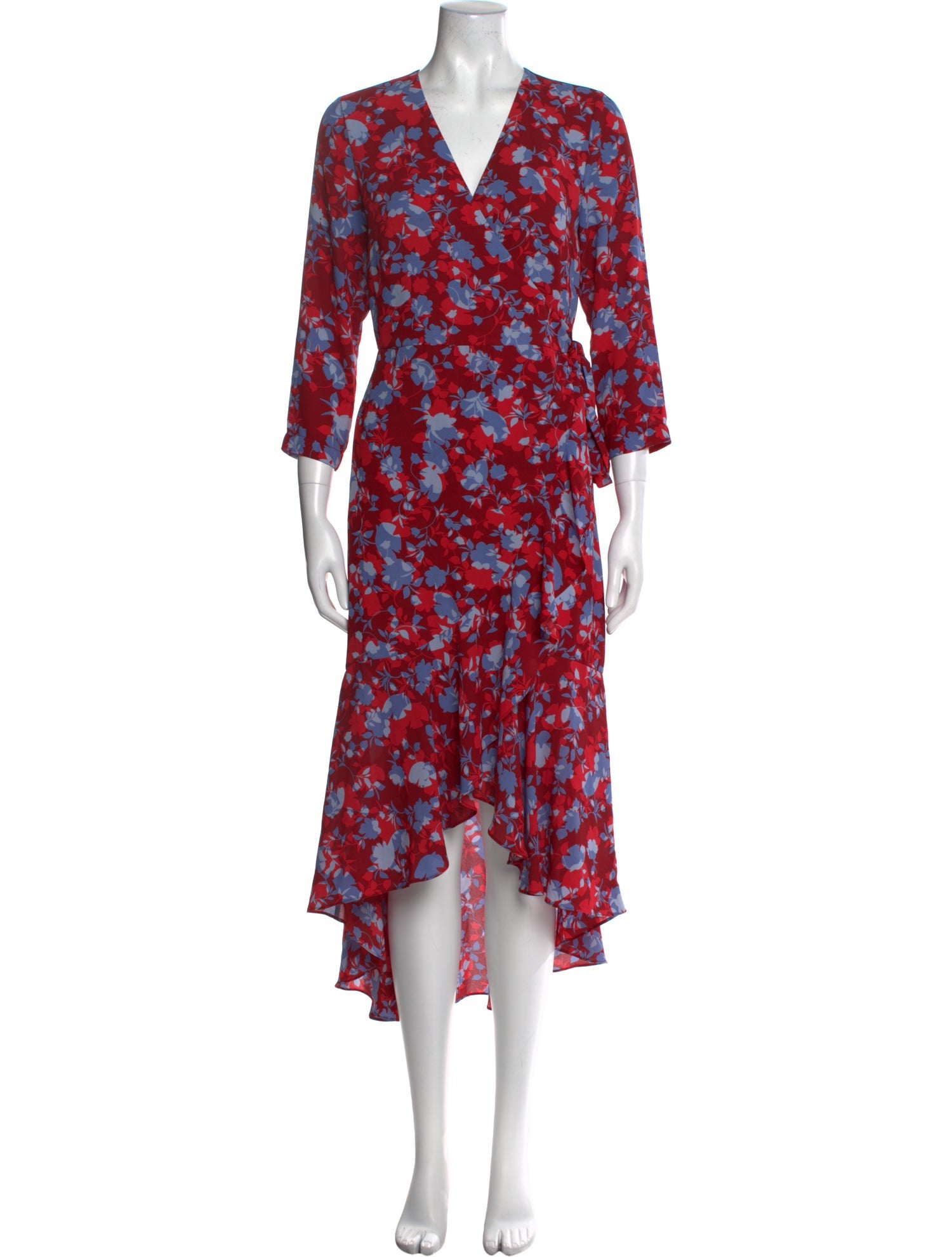Alexis Floral Print Long Dress - Red Dresses, Clothing - WEX103853 ...