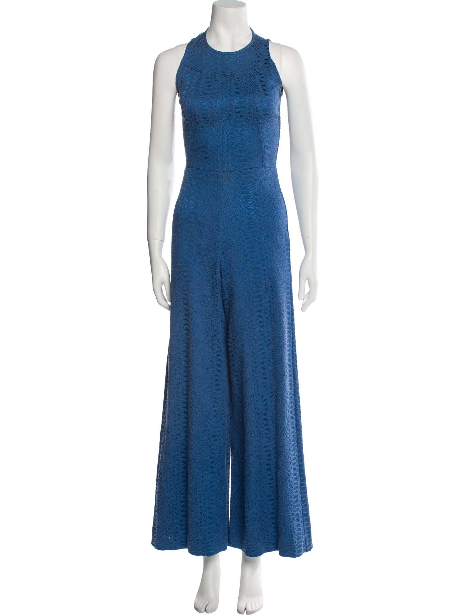 Alexis Scoop Neck Jumpsuit - Blue, 26" Rise Jumpsuits and Rompers ...