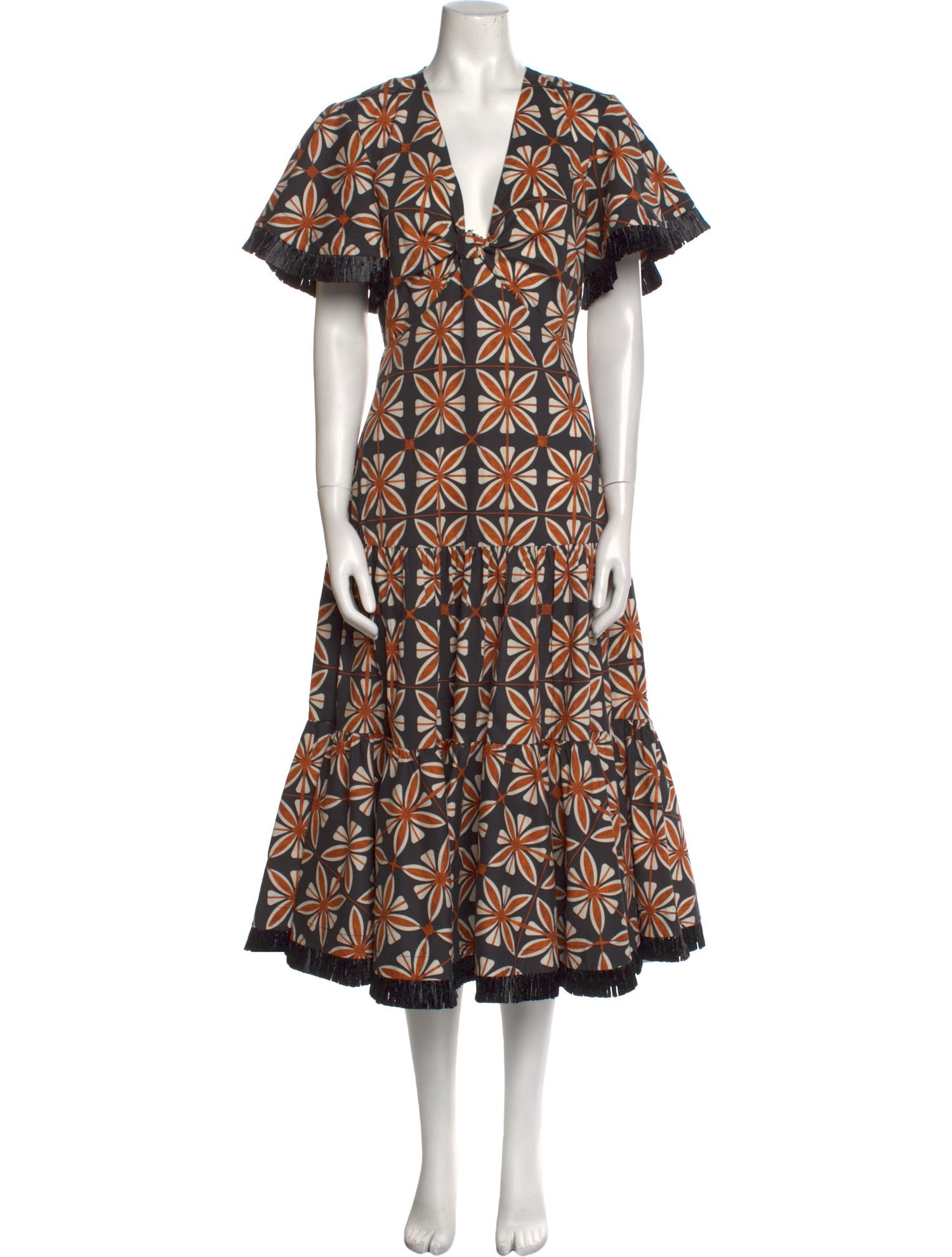 Alexis Printed Long Dress - Black Dresses, Clothing - WEX105929 | The ...