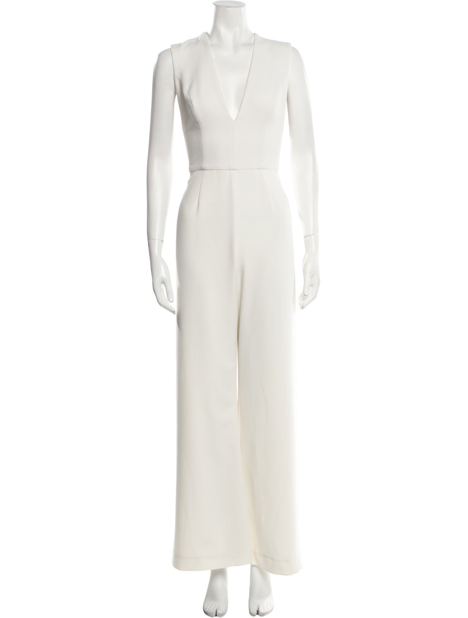 Alexis Plunge Neckline Jumpsuit - Neutrals, 13.25" Rise Jumpsuits and ...