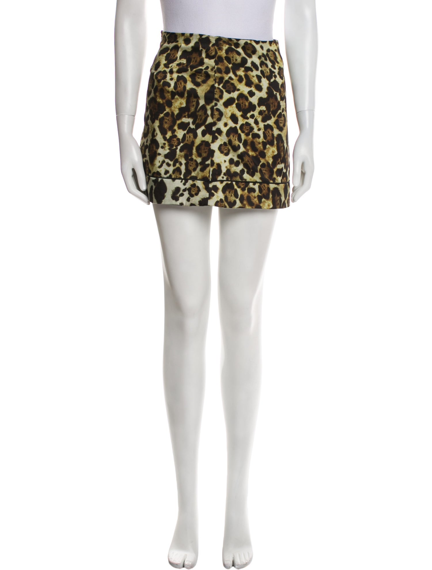 Alexis Animal Print Mini Skirt - Black Skirts, Clothing - WEX109518 ...
