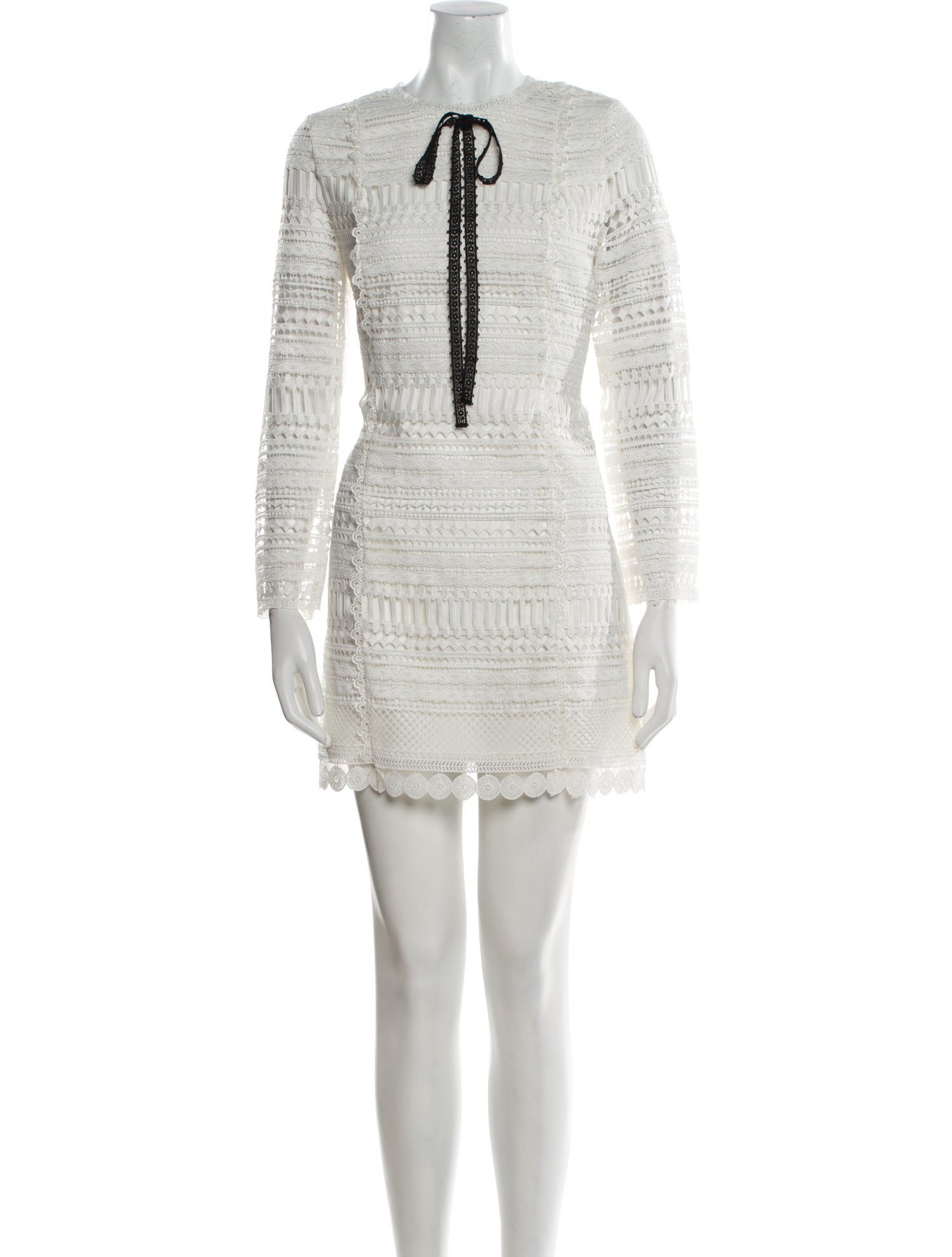 Alexis Crew Neck Mini Dress - White Dresses, Clothing - WEX111086 | The ...