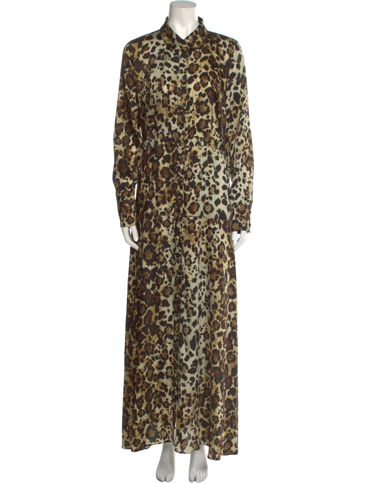 Alexis Animal Print Long Dress - Yellow Dresses, Clothing - WEX114029 ...