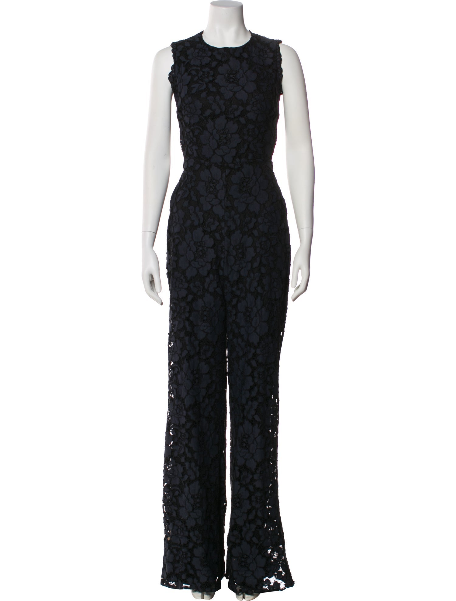 Alexis Nylon Crew Neck Jumpsuit - Black, 12" Rise Jumpsuits and Rompers ...