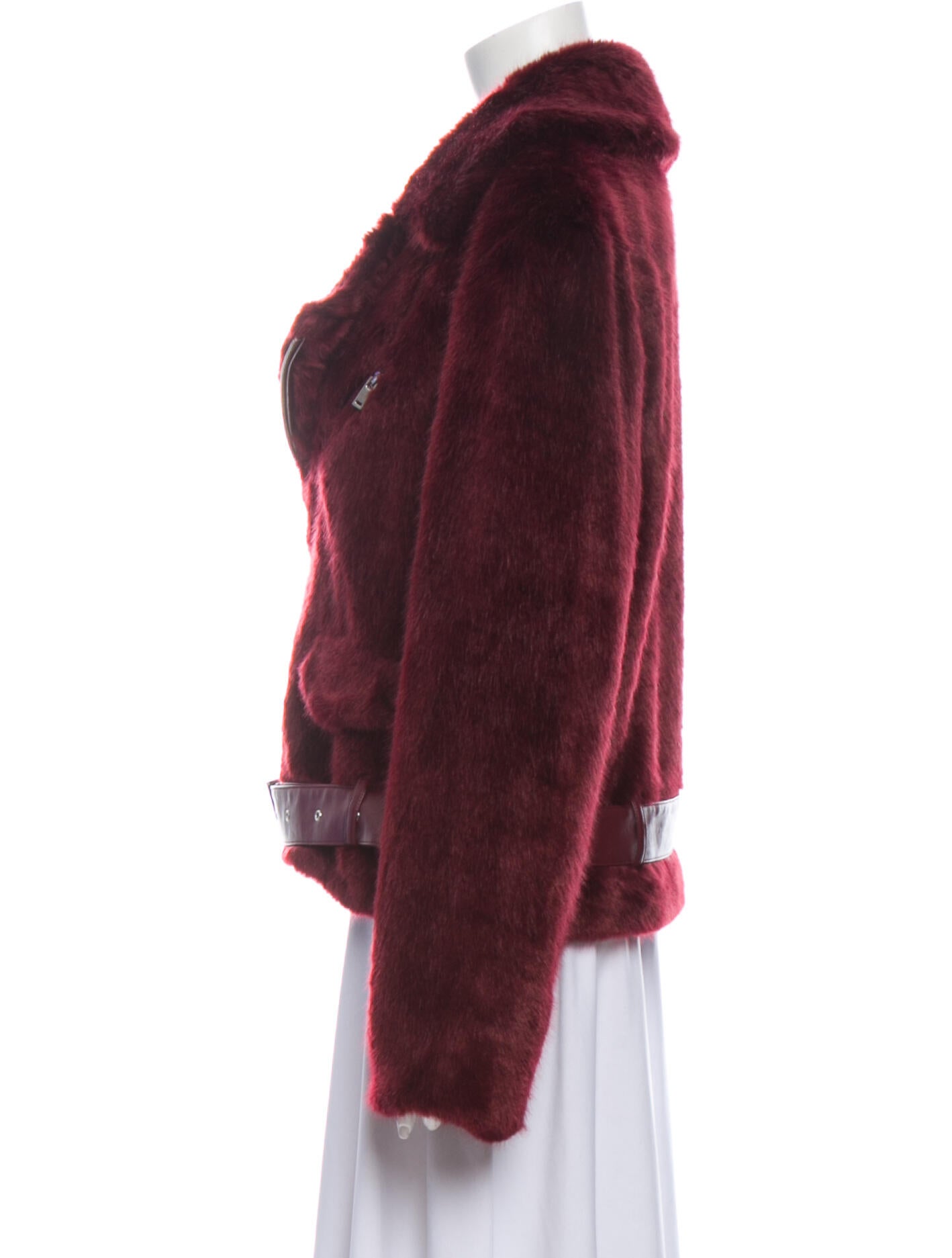 Alexis Faux Fur Jacket - Burgundy Jackets, Clothing - WEX51379 | The ...