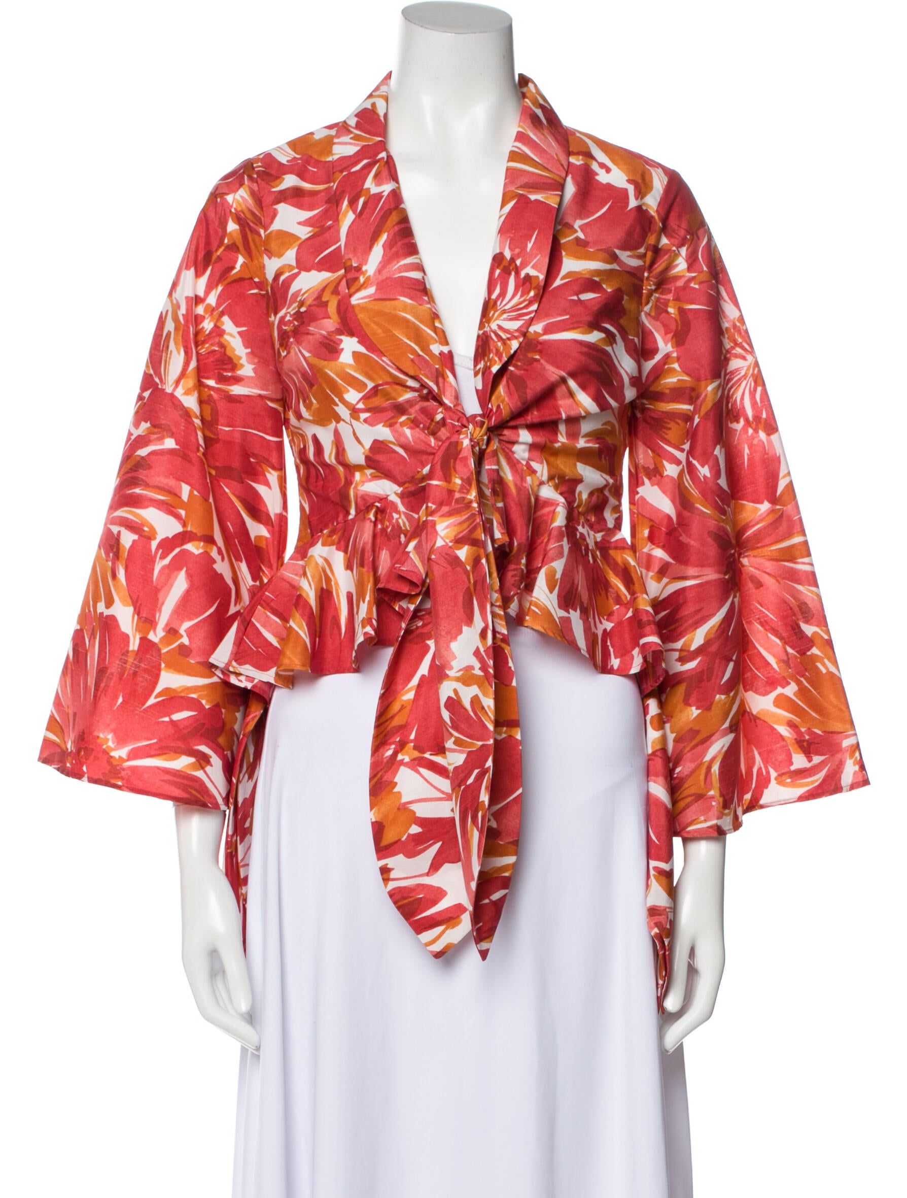 Alexis Floral Print Evening Jacket w/ Tags - Red Jackets, Clothing ...