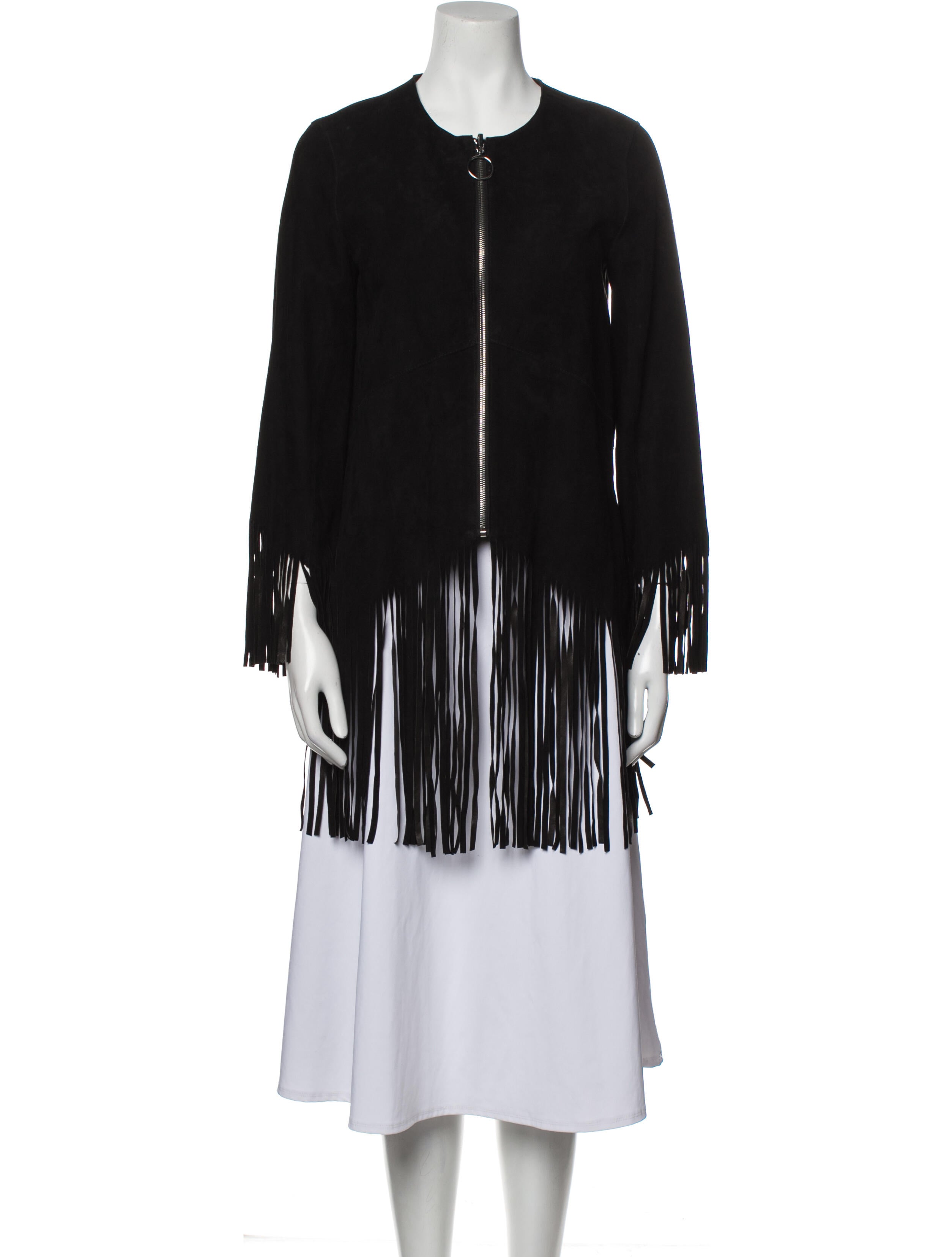 Alexis Lamb Leather Evening Jacket - Black Jackets, Clothing - WEX74771 ...