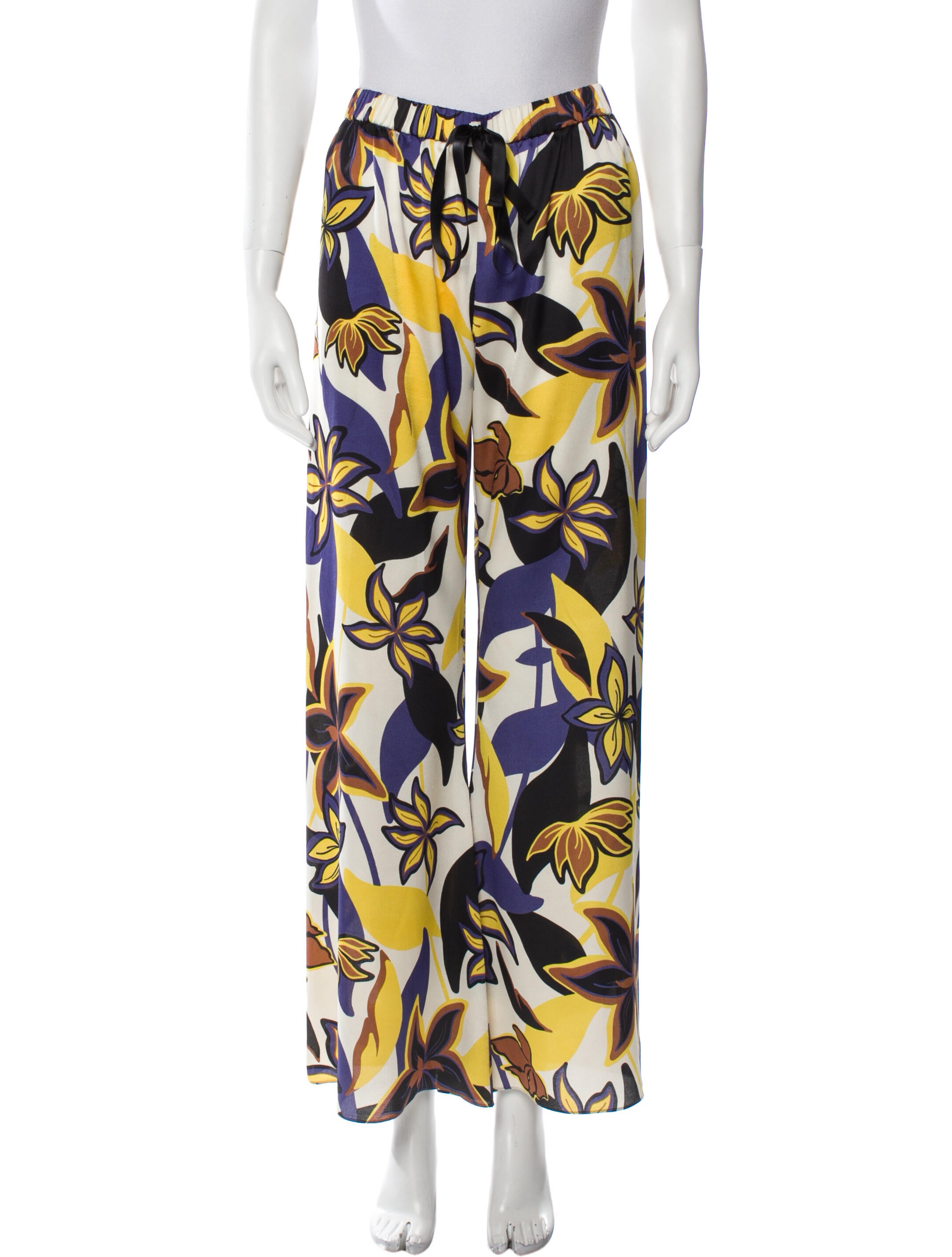 Alexis Printed Wide Leg Pants - Neutrals, 10.75" Rise Pants, Clothing ...