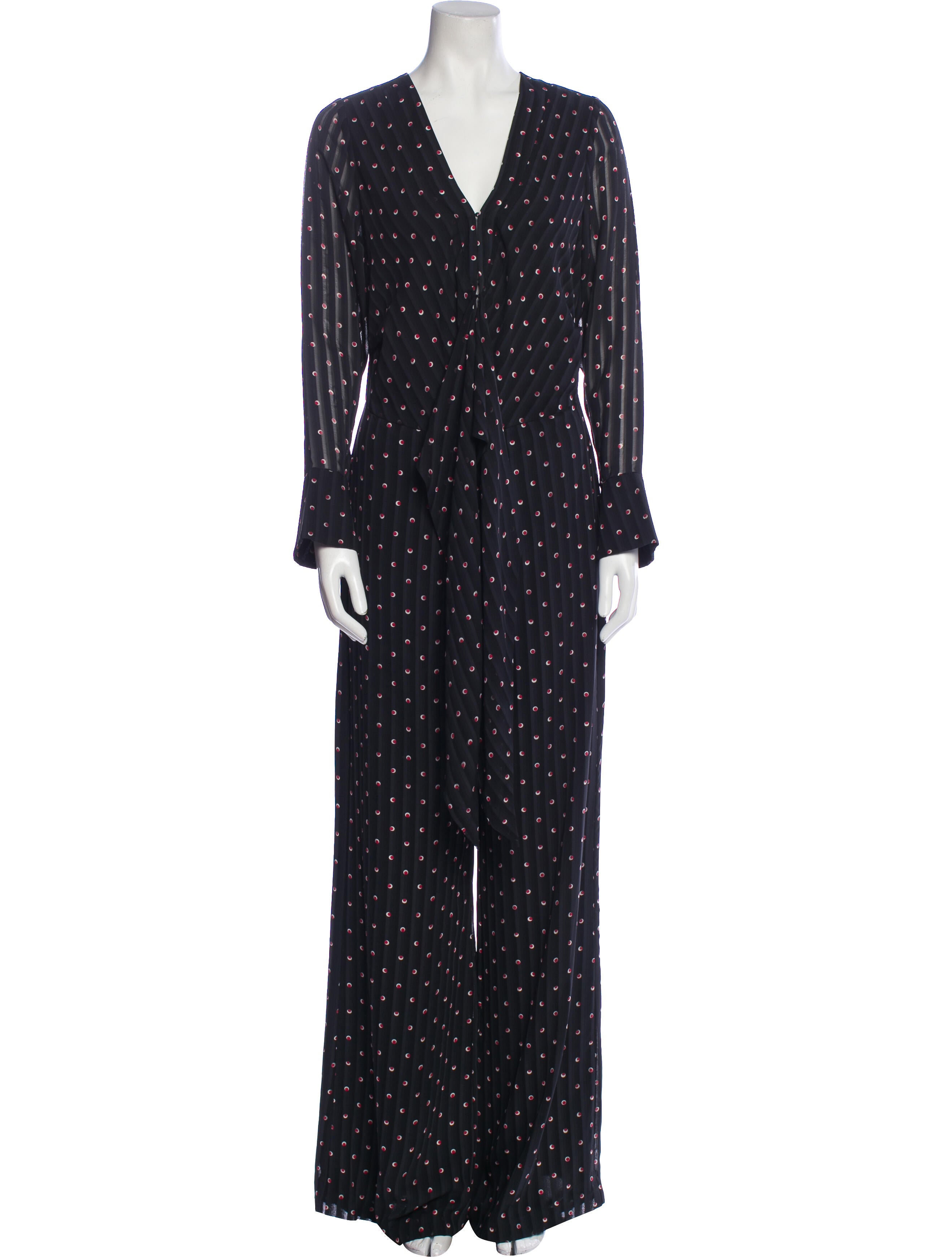 Alexis Printed V-Neck Jumpsuit - Black, 13" Rise Jumpsuits and Rompers ...