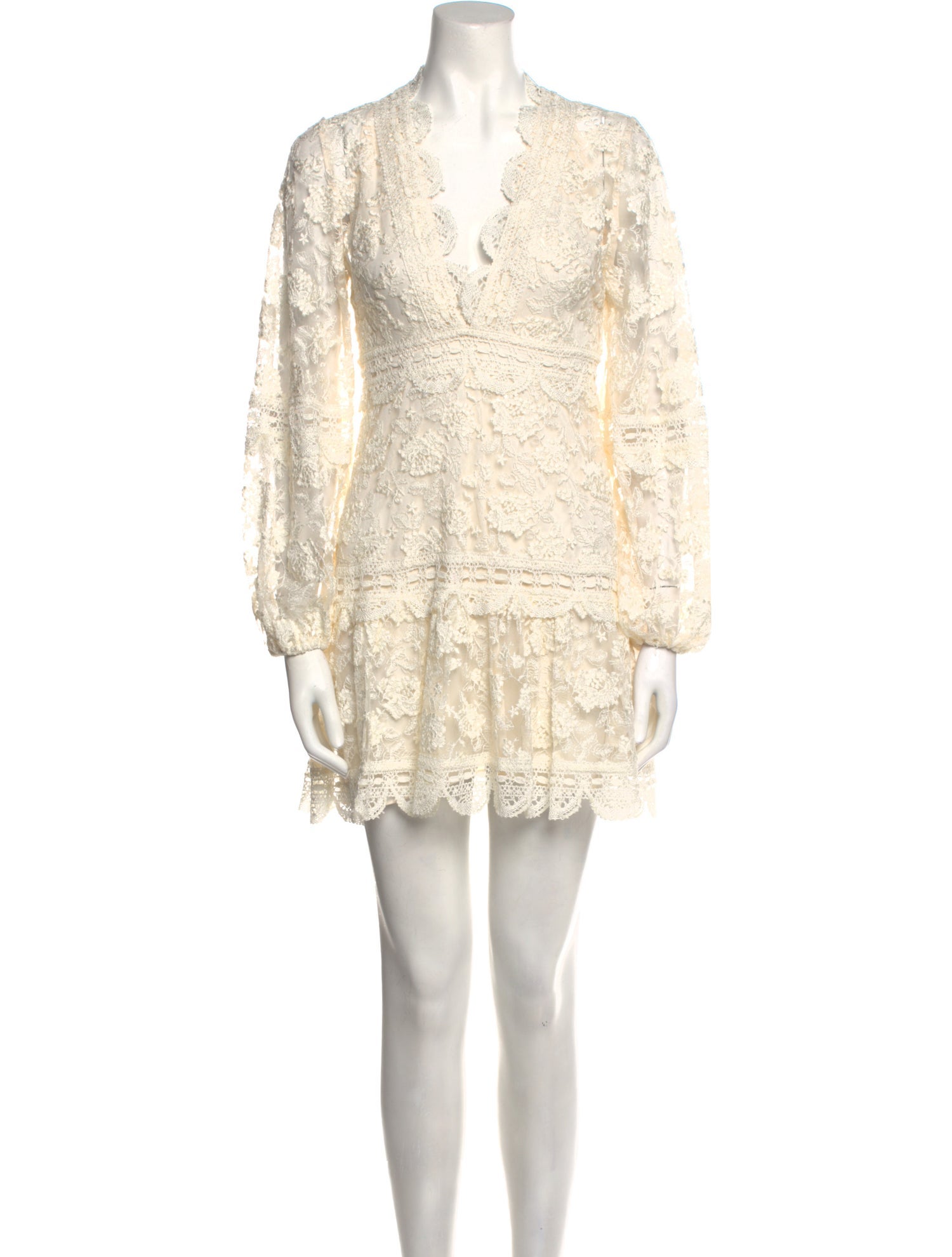 Alexis V-Neck Mini Dress - Neutrals Dresses, Clothing - WEX86873 | The ...