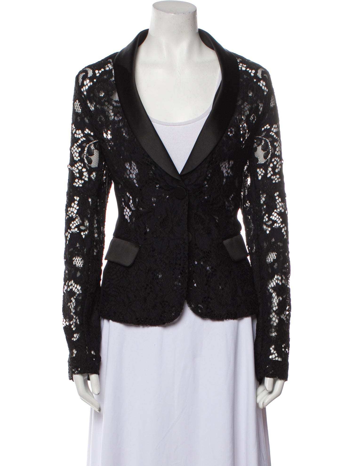 Alexis Lace Pattern Evening Jacket - Black Jackets, Clothing - WEX89807 ...