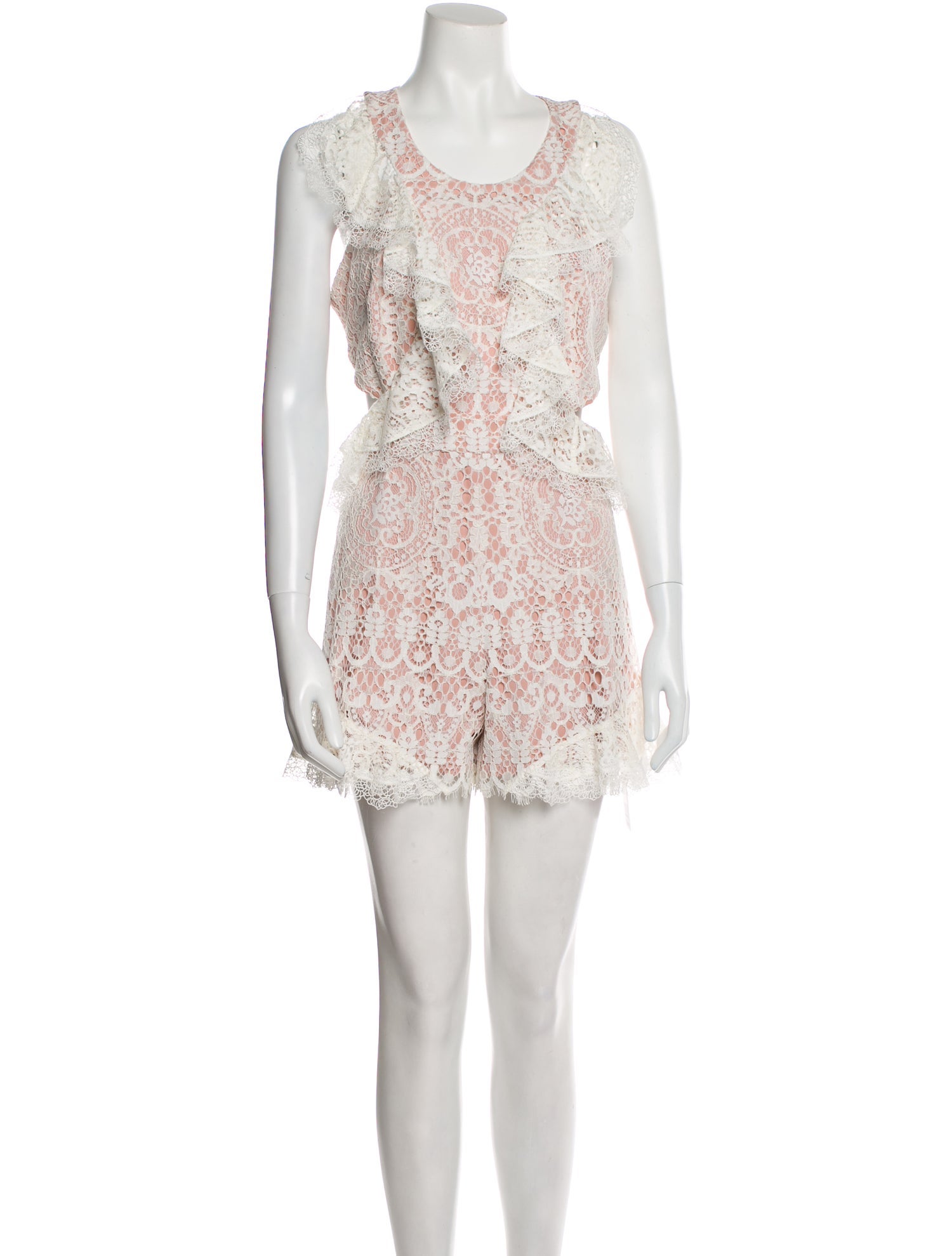 Alexis Scoop Neck Romper - Pink, 14" Rise Jumpsuits and Rompers ...