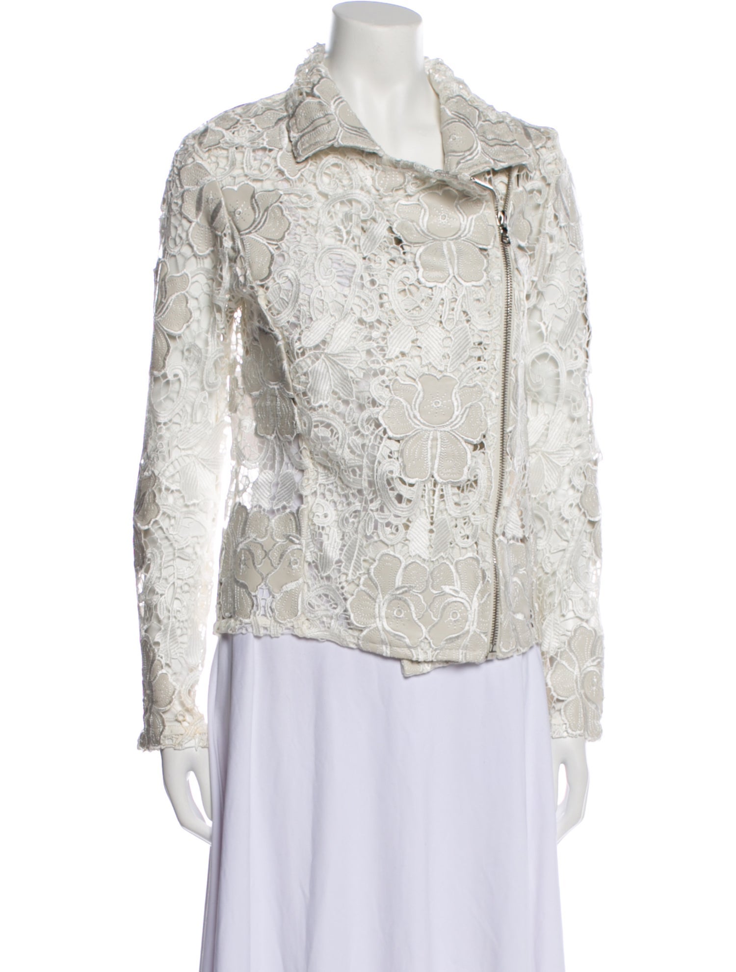 Alexis Biker Jacket - White Jackets, Clothing - WEX94909 | The RealReal