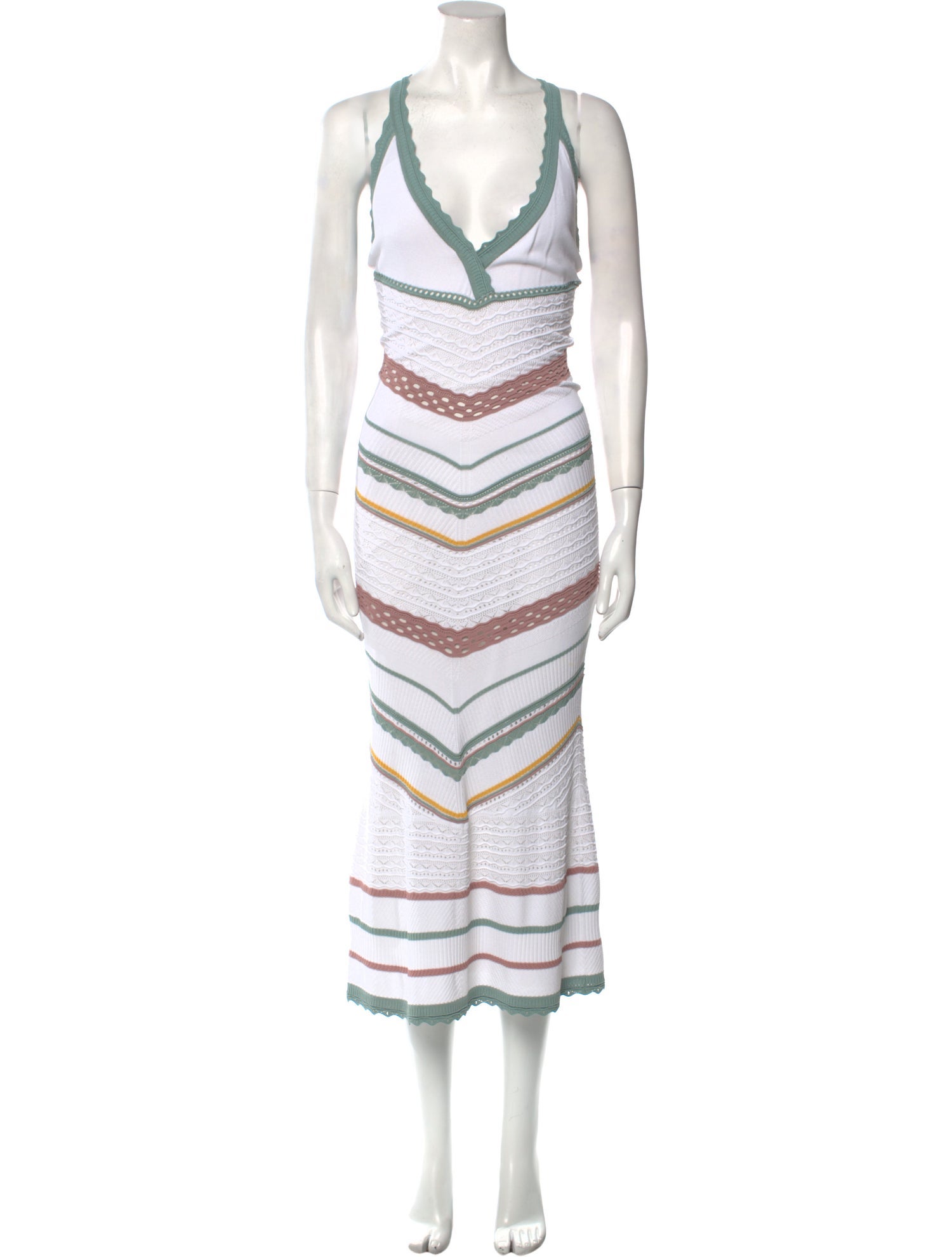 Alexis Striped Long Dress - White Dresses, Clothing - WEX97178 | The ...