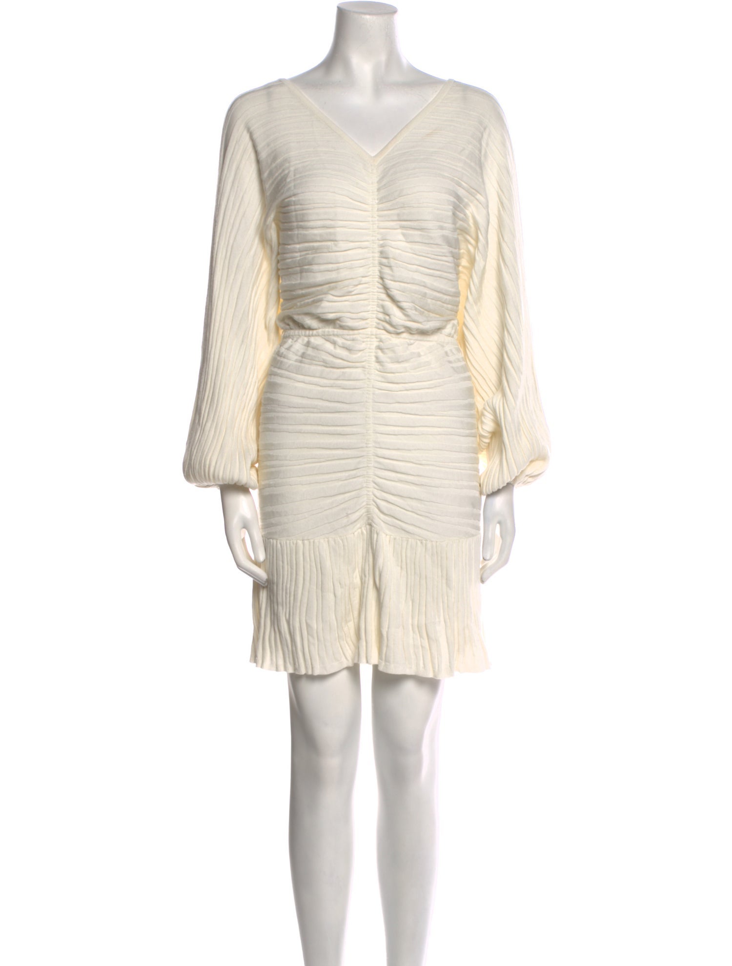 Alexis V-Neck Knee-Length Dress - Neutrals Dresses, Clothing - WEX97904 ...