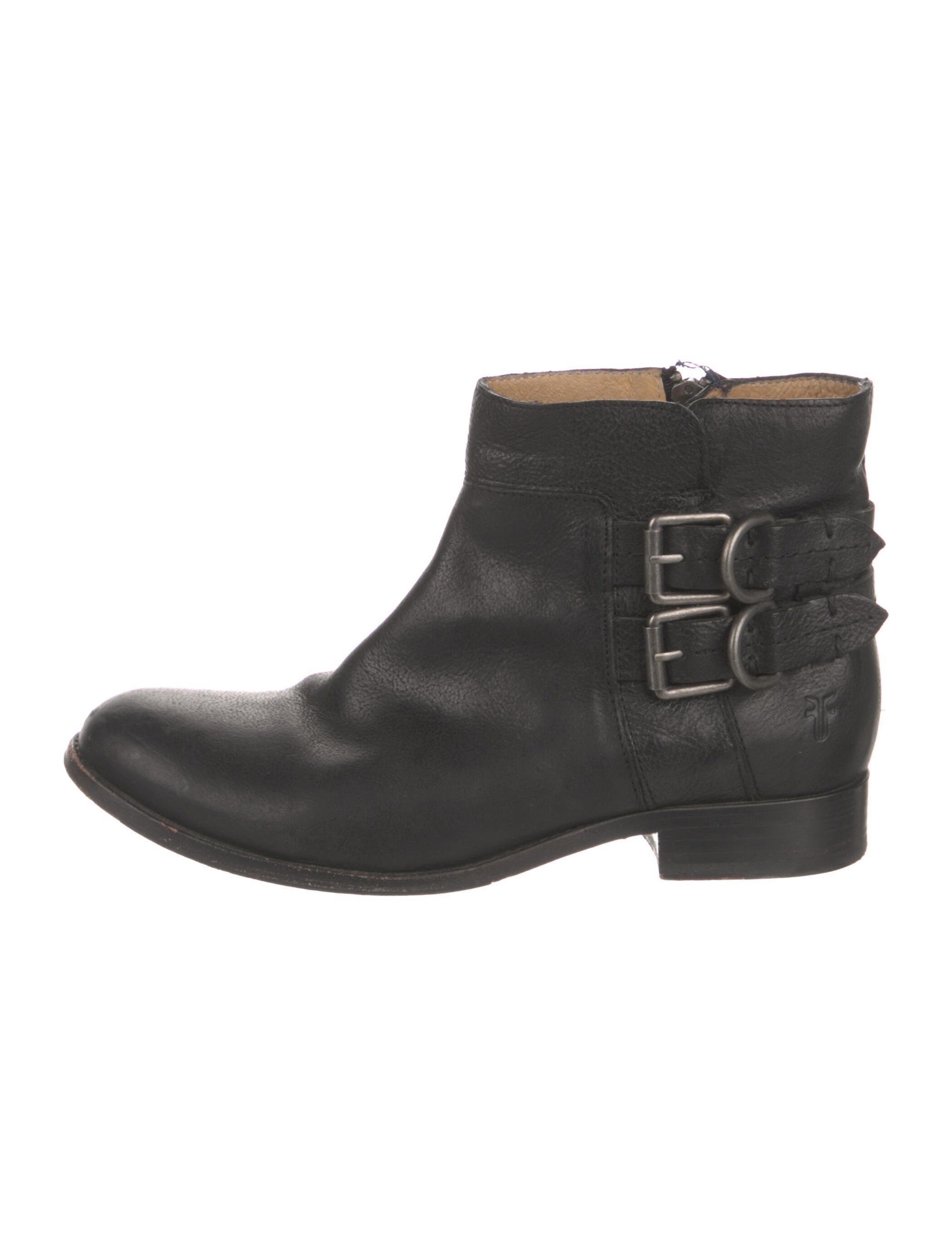 Frye Leather Moto Boots - Black Boots, Shoes - WF834863 | The RealReal