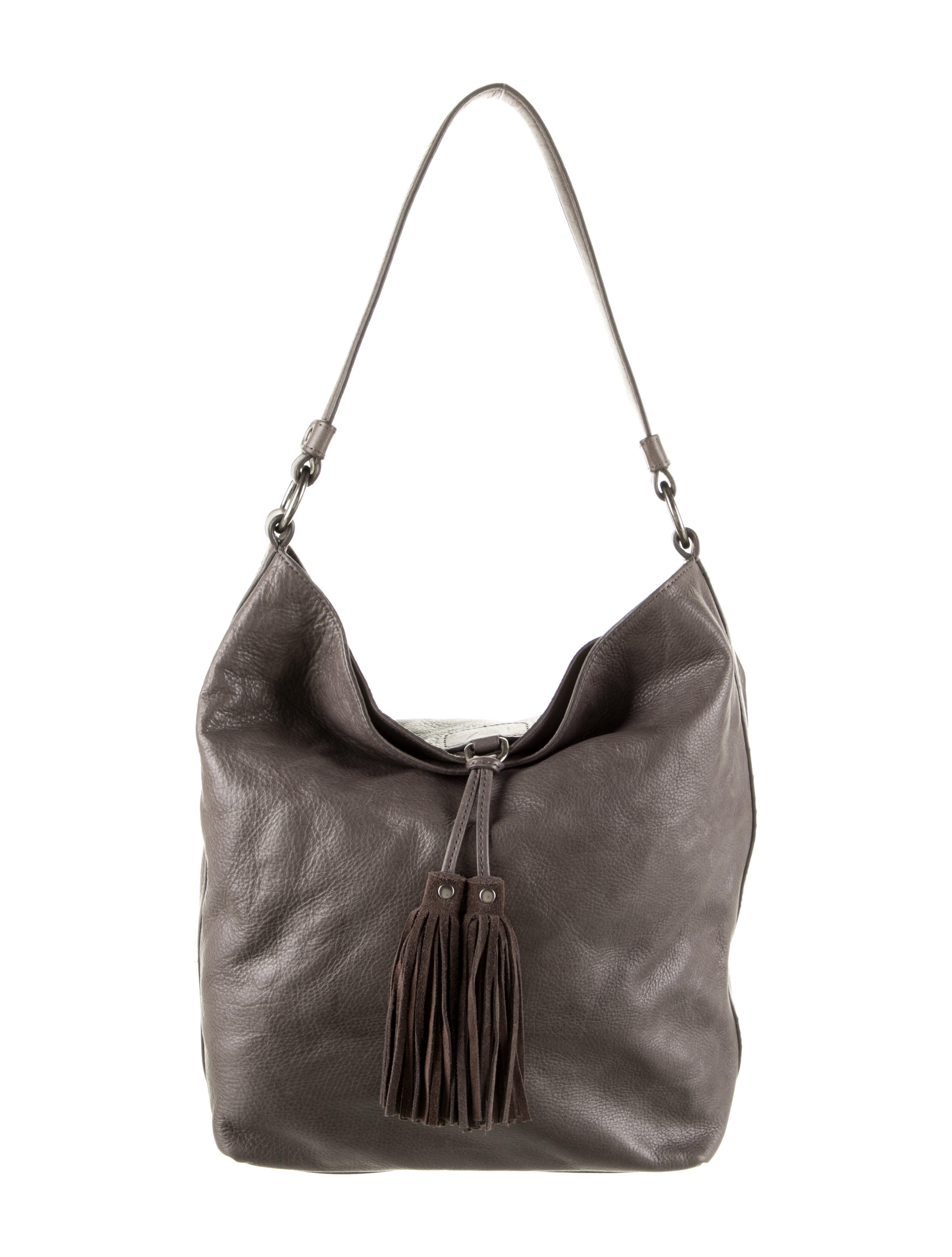Frye Leather Shoulder Bag - Grey Shoulder Bags, Handbags - WF841406 ...