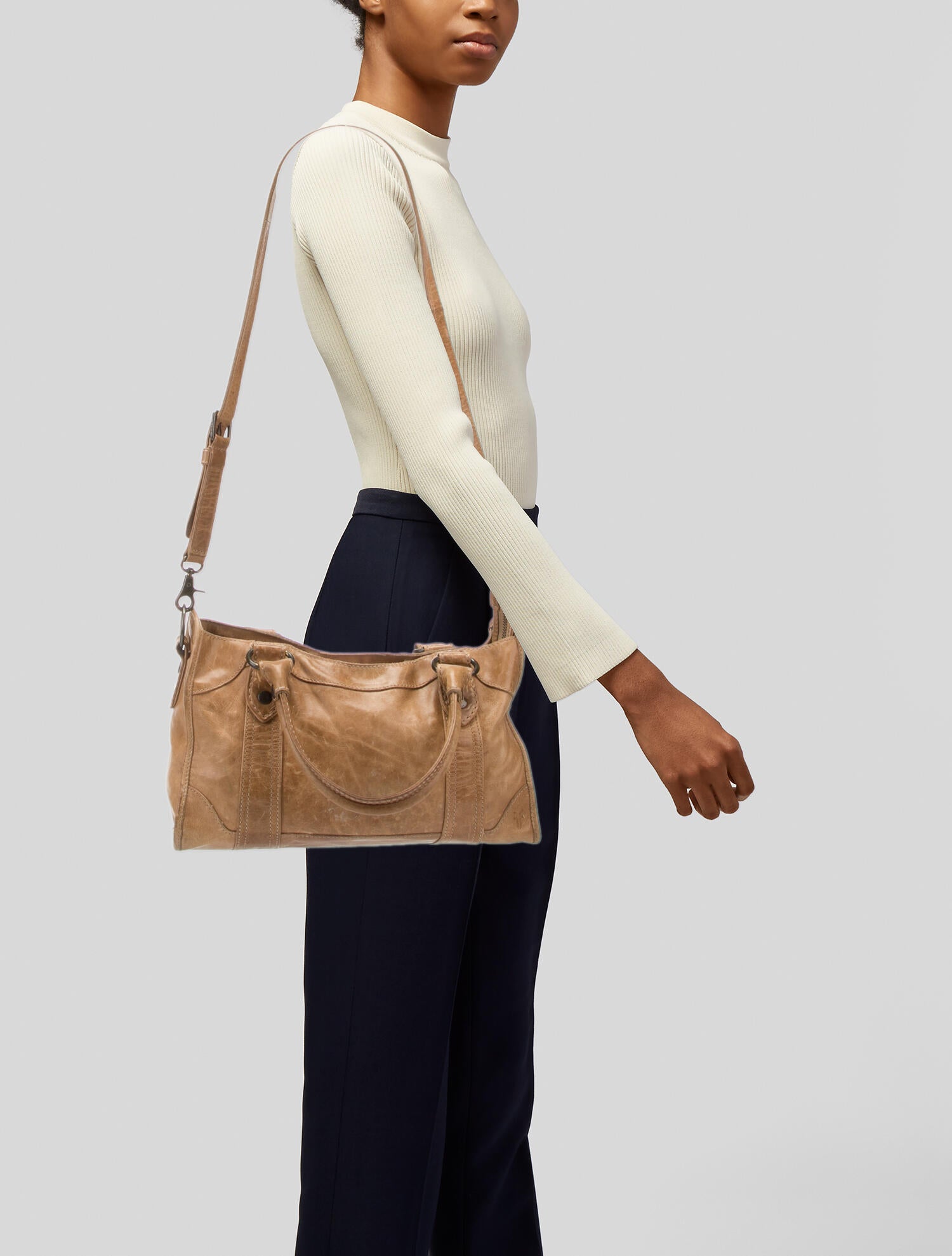 Frye Leather Shoulder Bag - Brown Shoulder Bags, Handbags - WF843822 ...