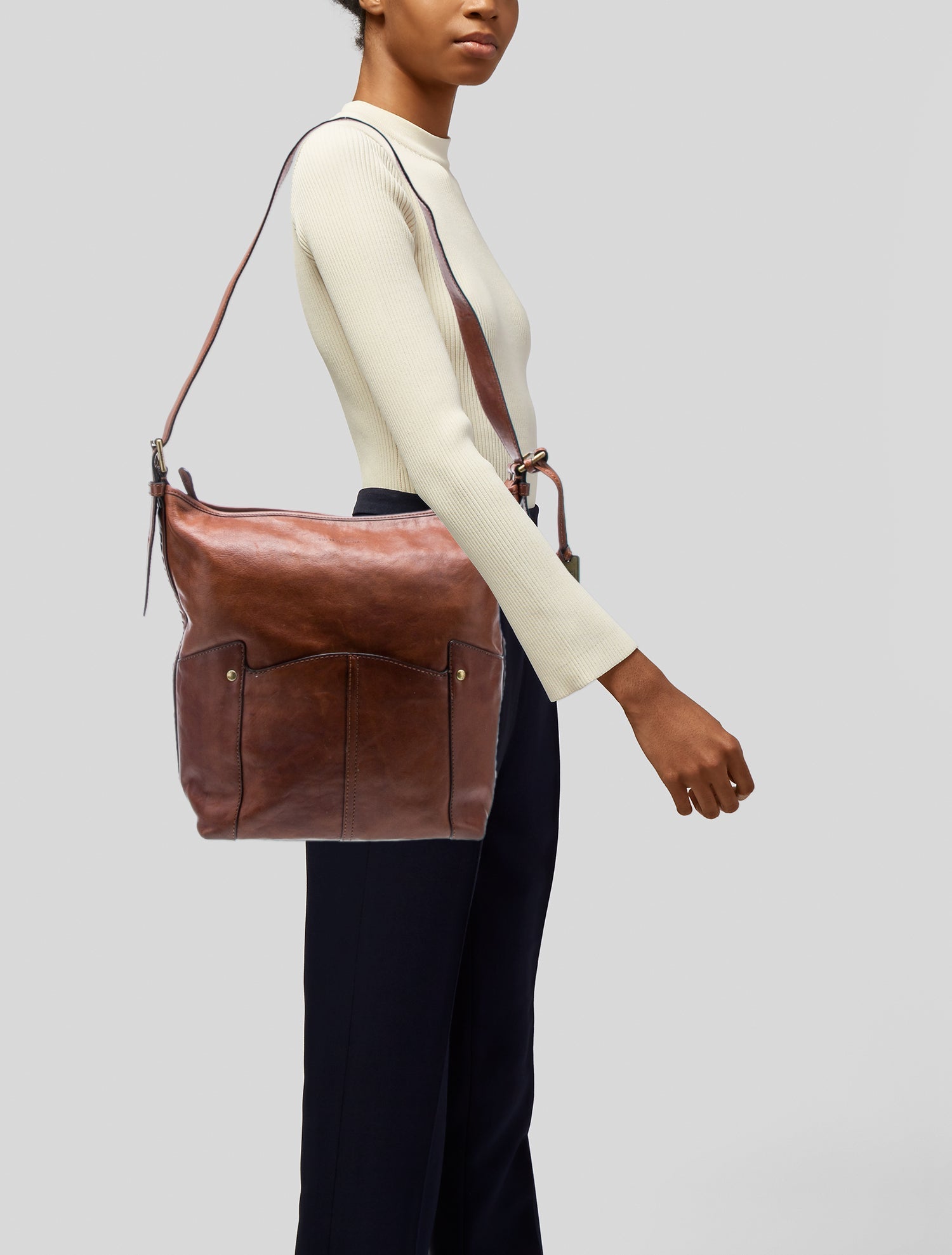 The Row Large Suede Bindle Bag - Hobos, Handbags | The RealReal