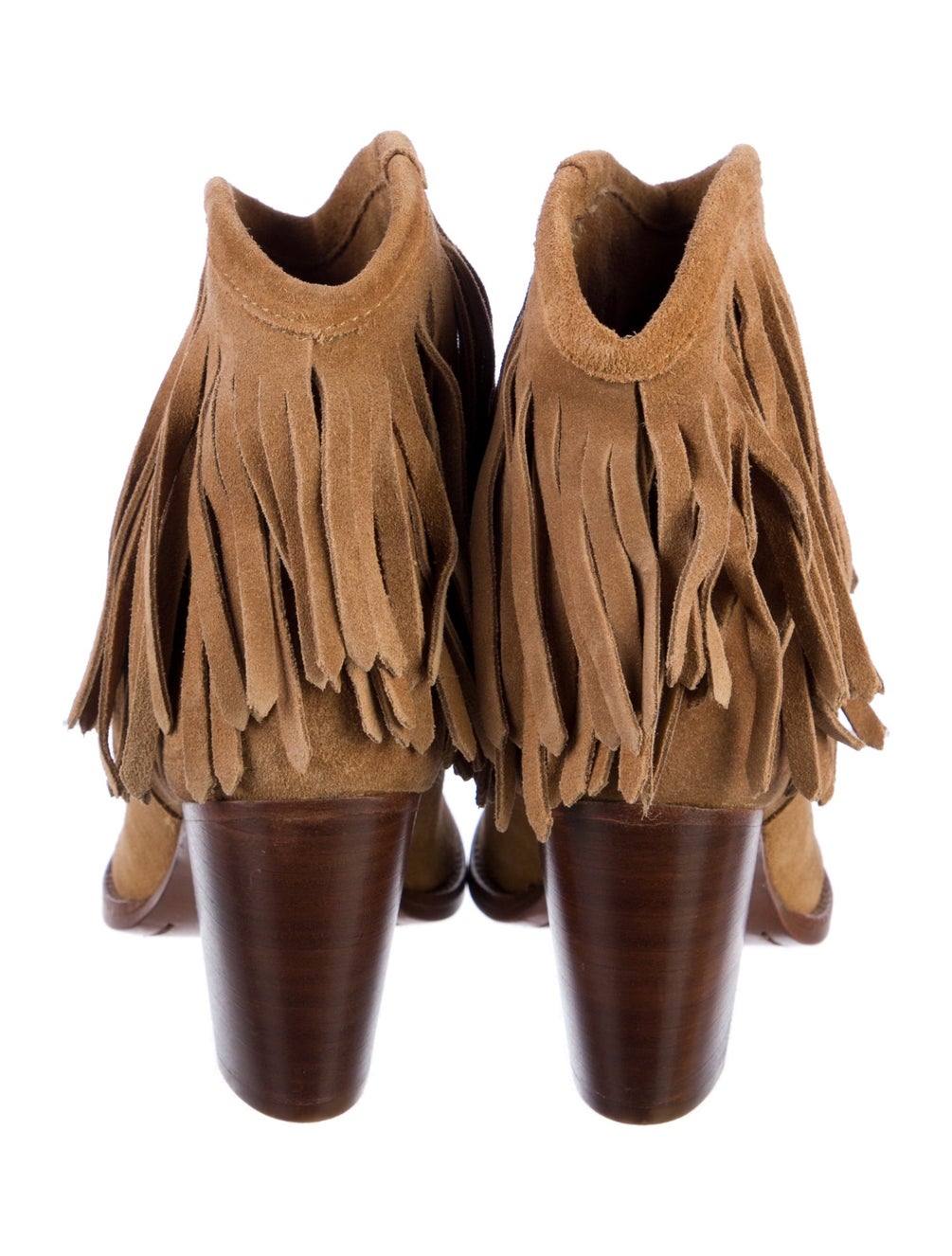 Frye Suede Fringe Trim Accent Western Boots - Neutrals Boots, Shoes ...