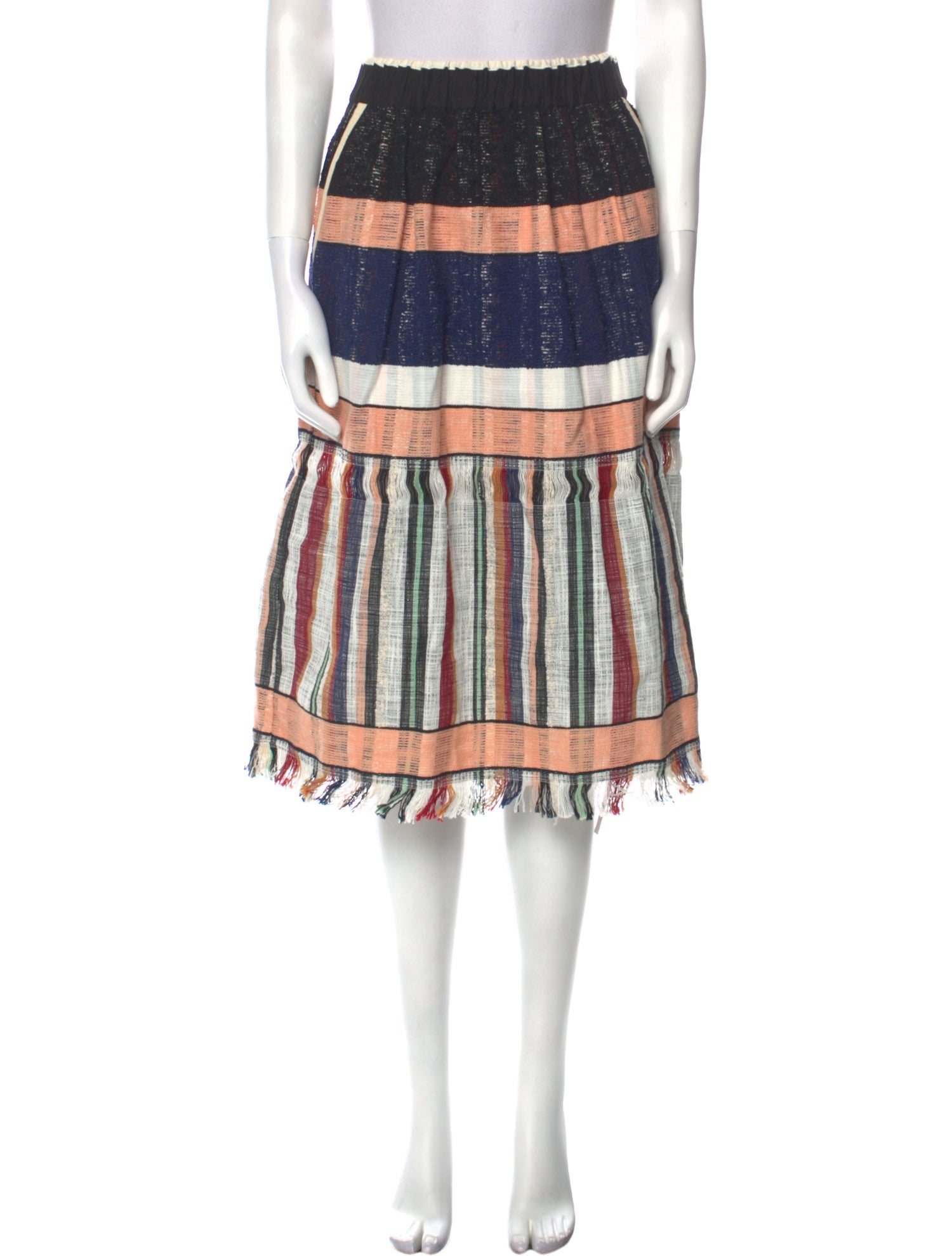 Giada Forte Striped Midi Length Skirt - Blue Skirts, Clothing ...