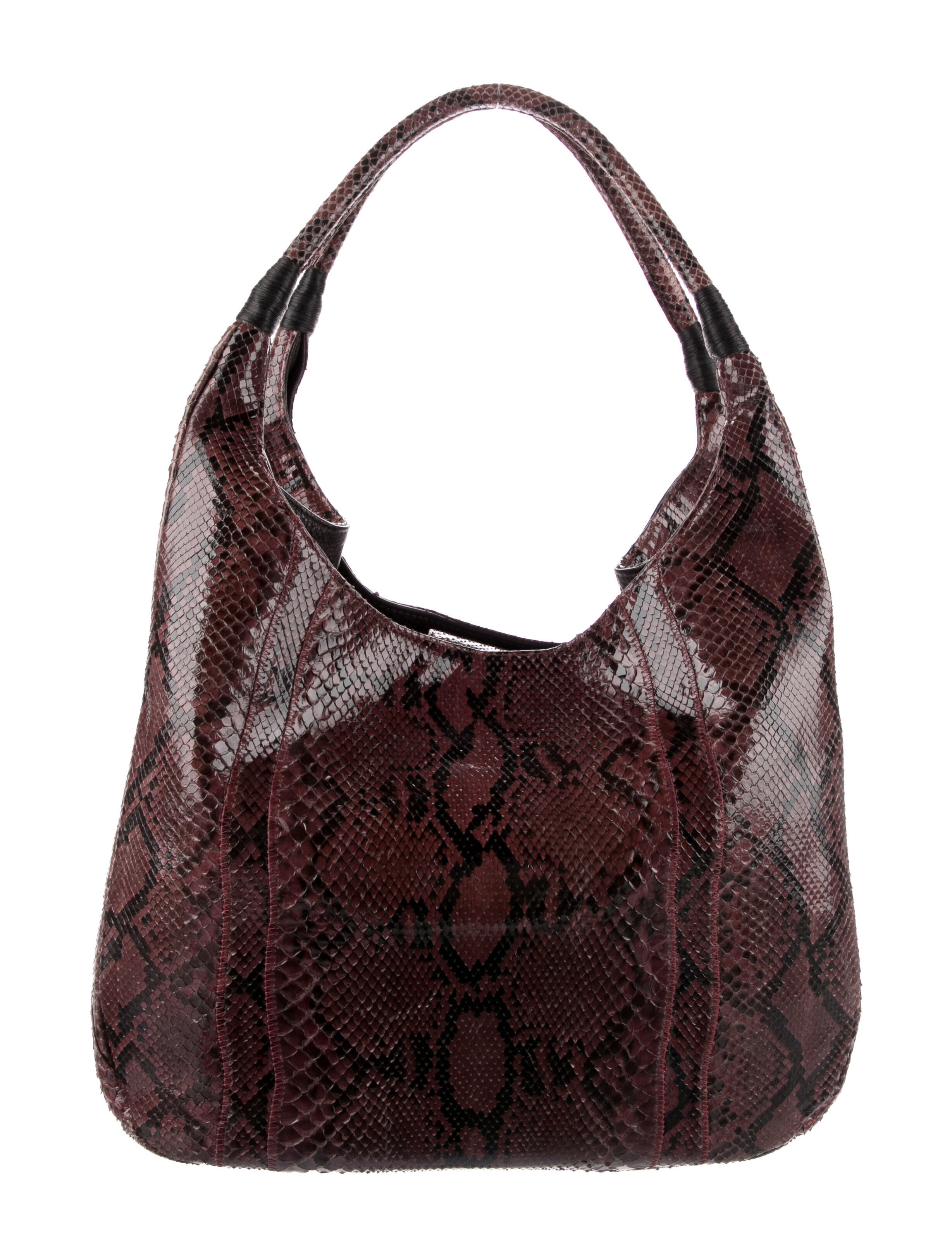 Fatto a Mano by Carlos Falchi Snakeskin Shoulder Bag - Purple Shoulder ...