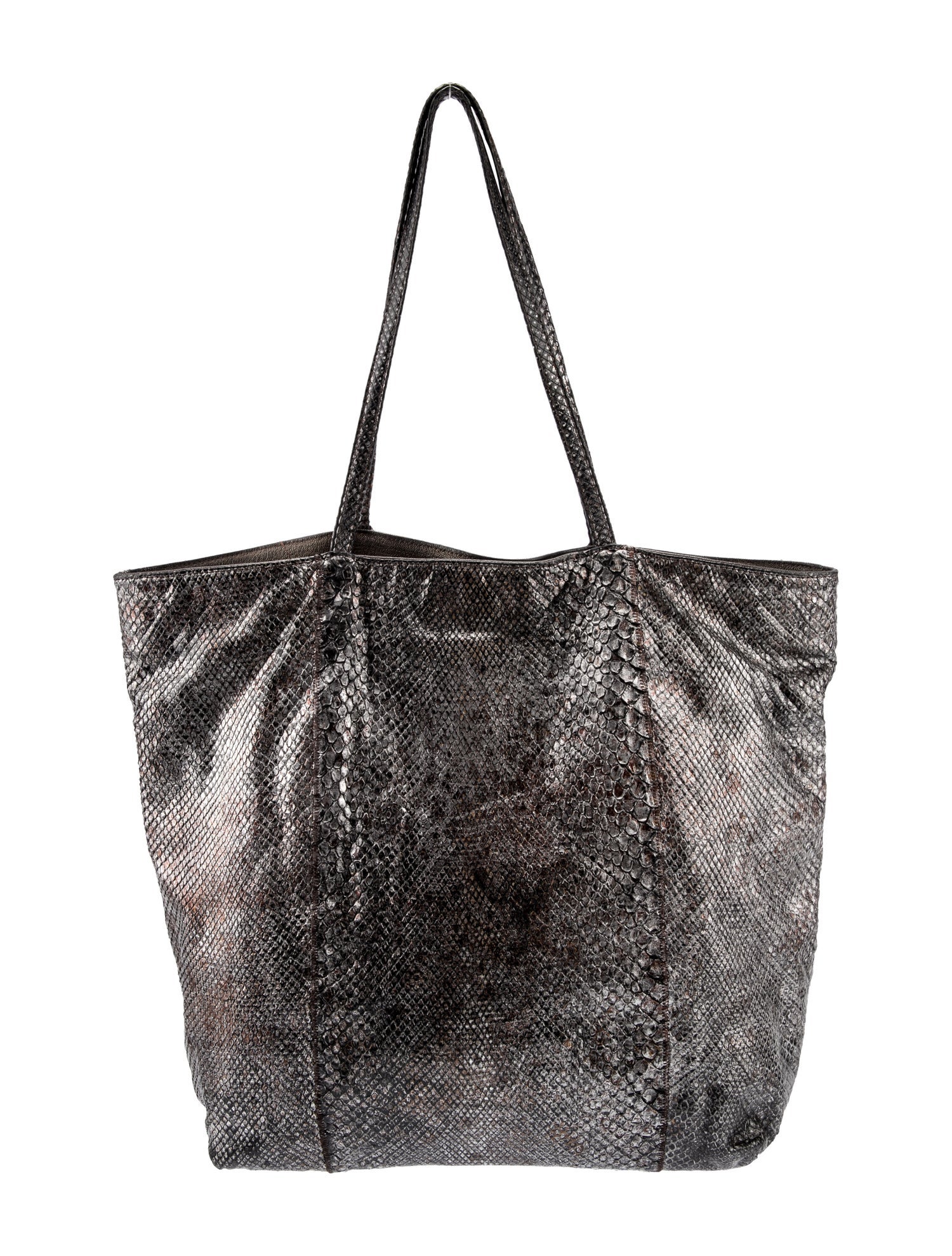 Beirn Metallic Snakeskin Tote - Gold Totes, Handbags - WBERN20444 | The ...