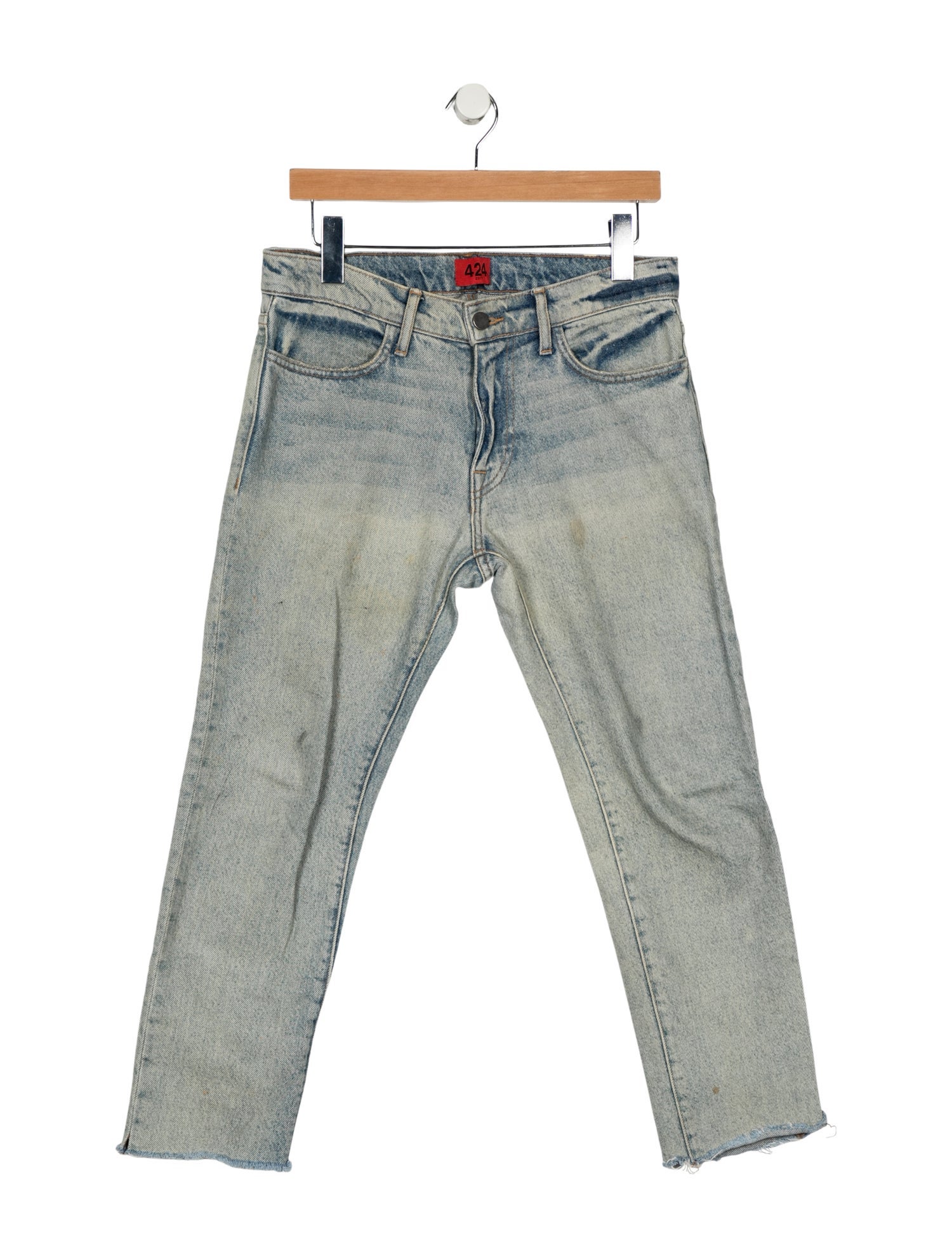 424 on Fairfax Slim Fit Jeans - Blue, 9.5" Rise Jeans, Clothing - WFAIR21865 | The RealReal