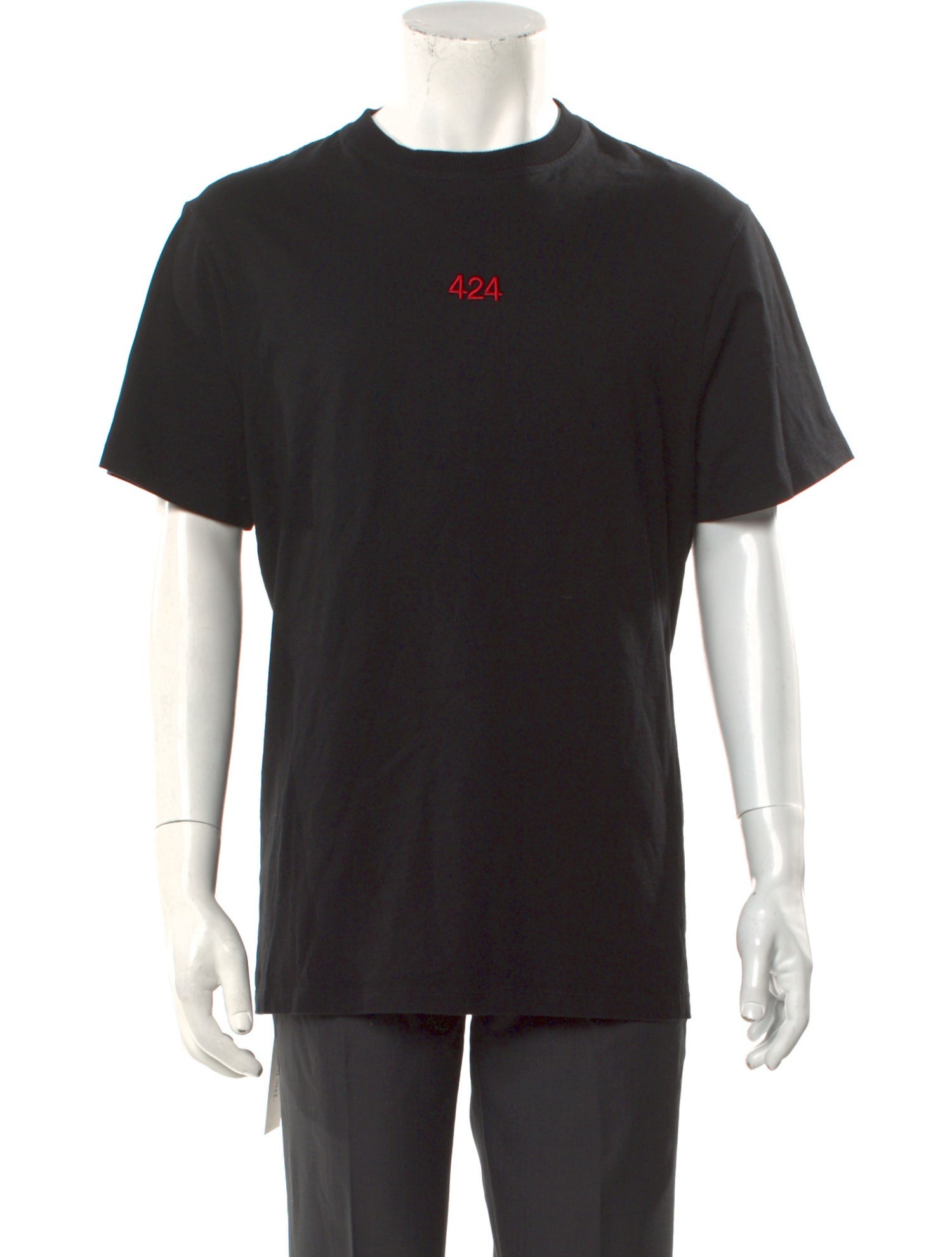 424 on Fairfax Graphic Print Crew Neck T-Shirt - Black T-Shirts, Clothing - WFAIR21895 | The ...