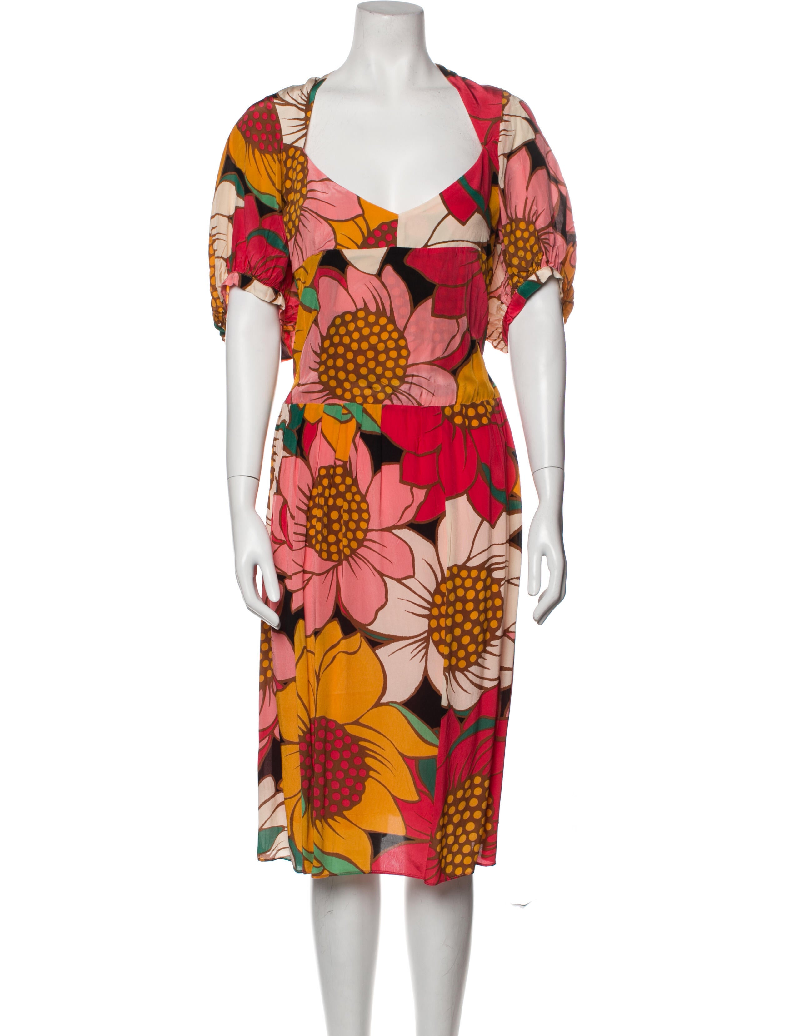 Farm Rio Floral Print Long Dress - Black Dresses, Clothing - WFARM28060 ...