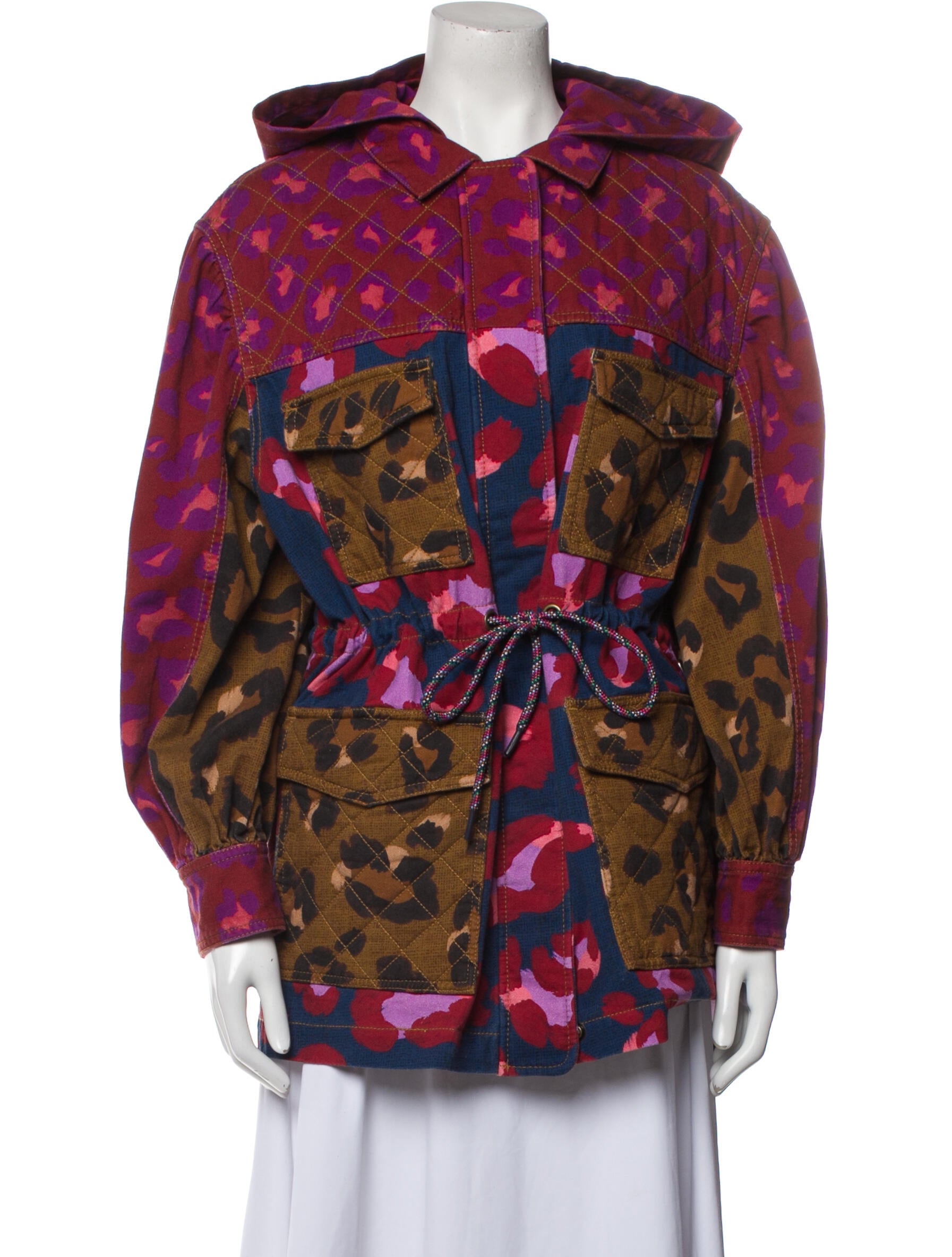 Farm Rio Printed Jacket - Burgundy Jackets, Clothing - WFARM32200 | The ...