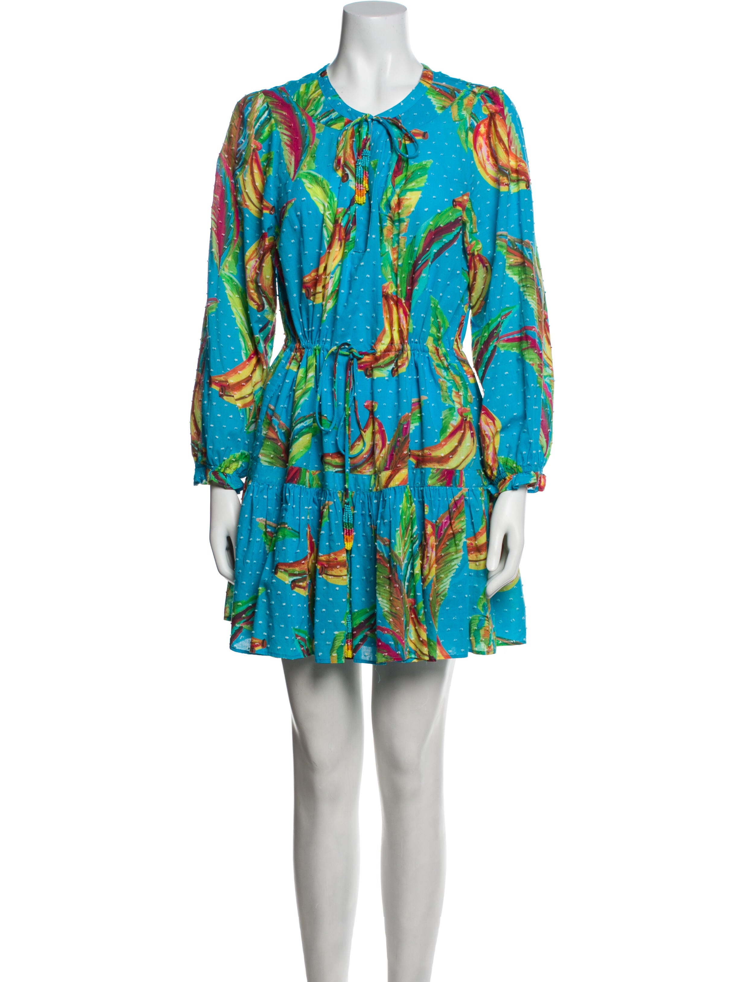 Farm Rio Printed Mini Dress - Blue Dresses, Clothing - WFARM32238 | The ...