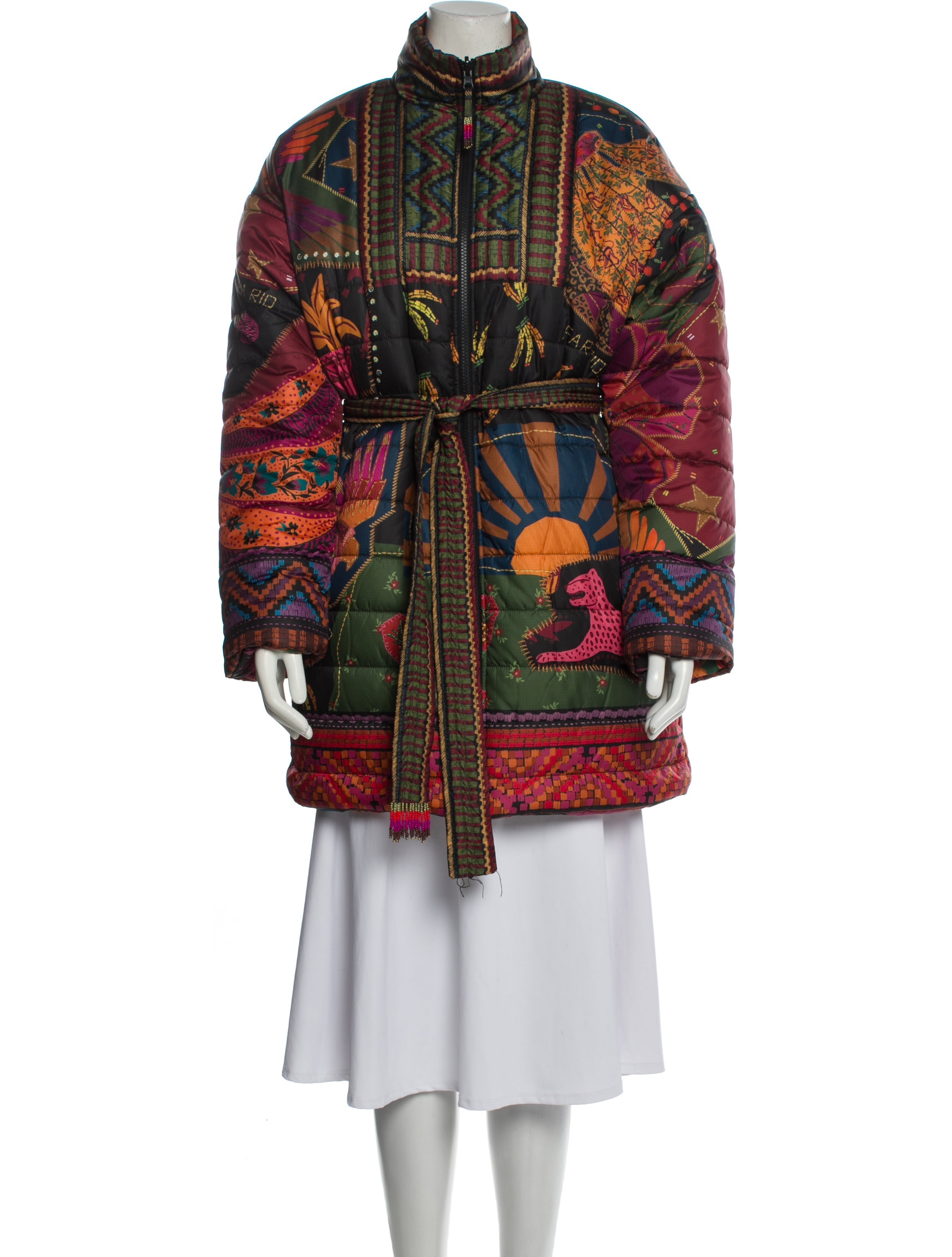 Farm Rio Printed Parka w/ Tags - Black Coats, Clothing - WFARM37040 ...