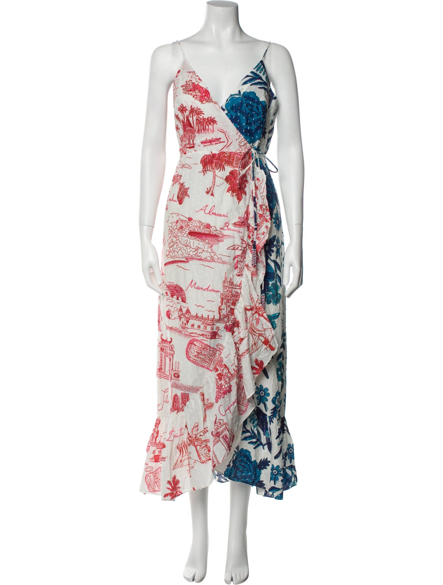 Farm Rio Printed Long Dress w/ Tags - White Dresses, Clothing ...