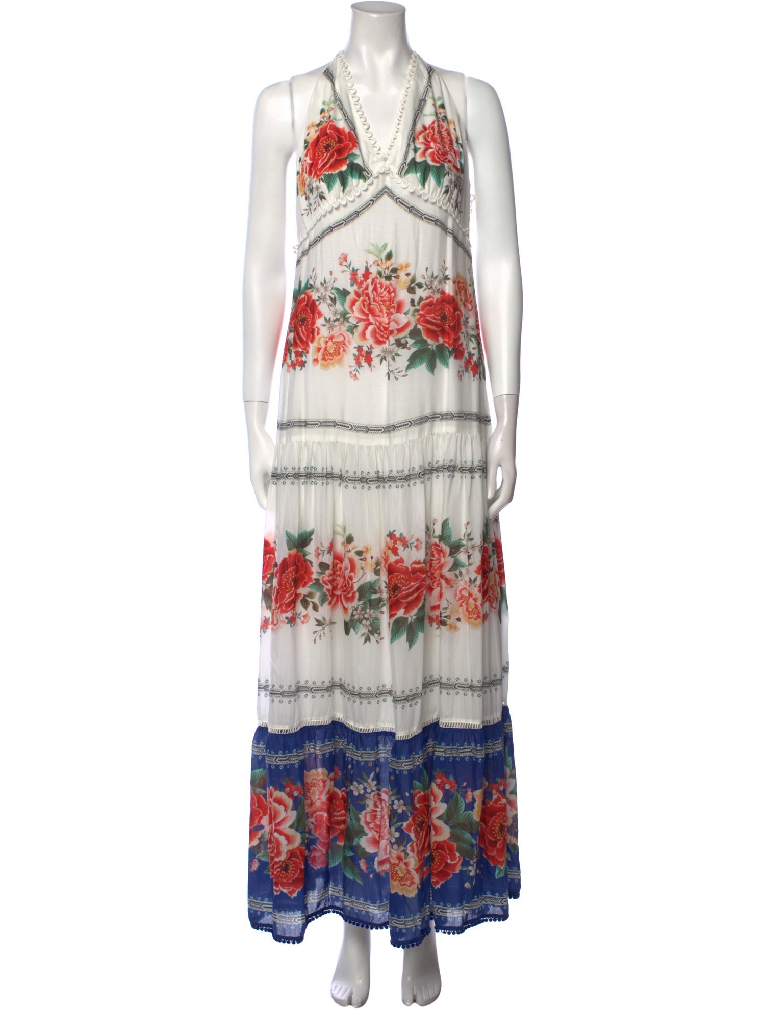Farm Rio Printed Long Dress - White Dresses, Clothing - WFARM41990 ...