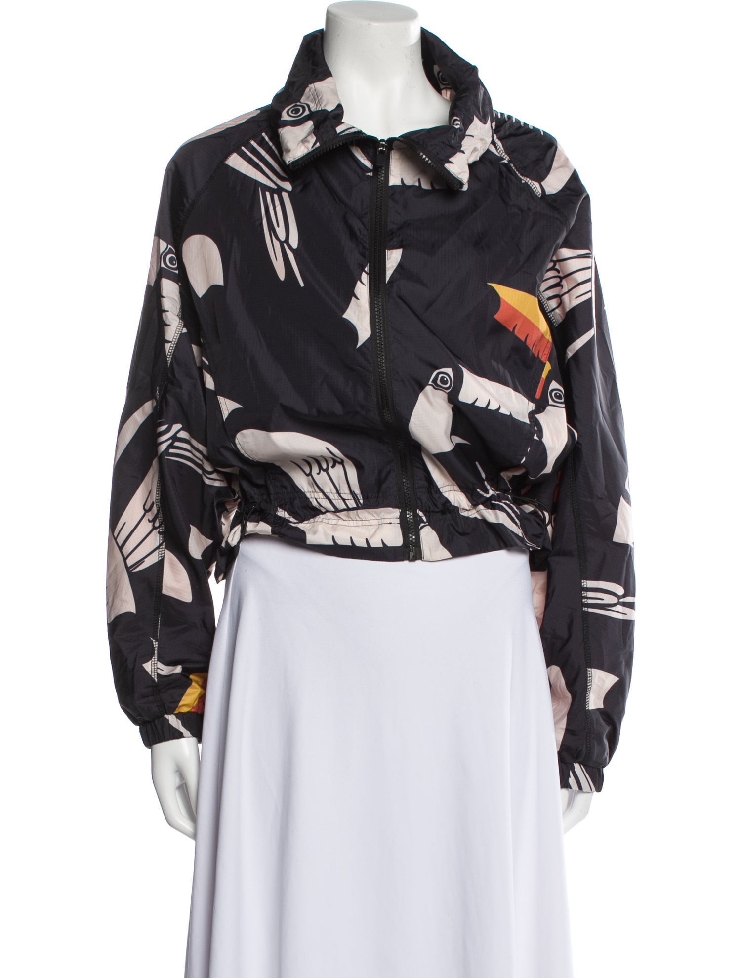 Farm Rio Floral Print Jacket - Black Jackets, Clothing - WFARM42290 ...