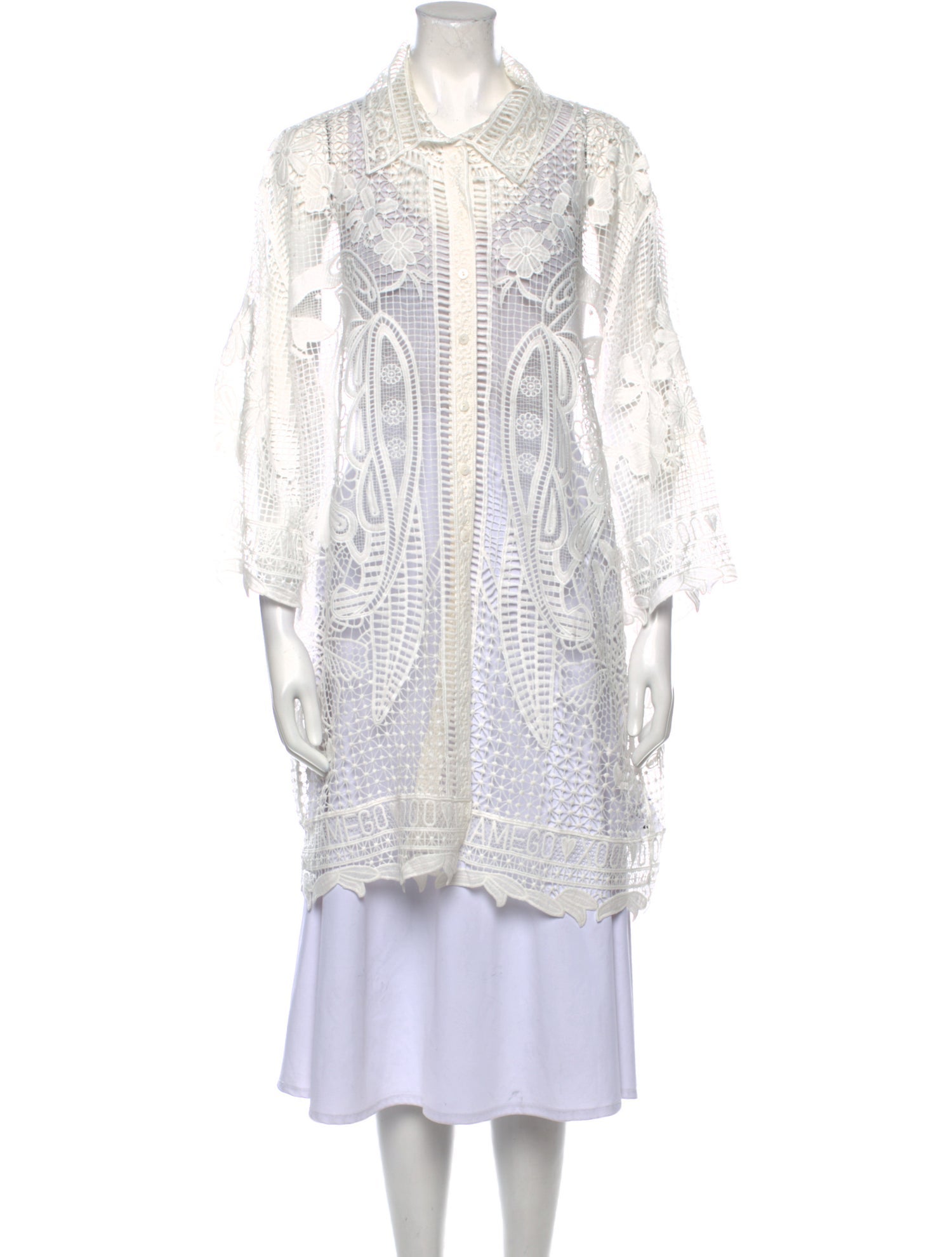 Farm Rio Lace Pattern Mini Dress - White Dresses, Clothing - WFARM43314 ...