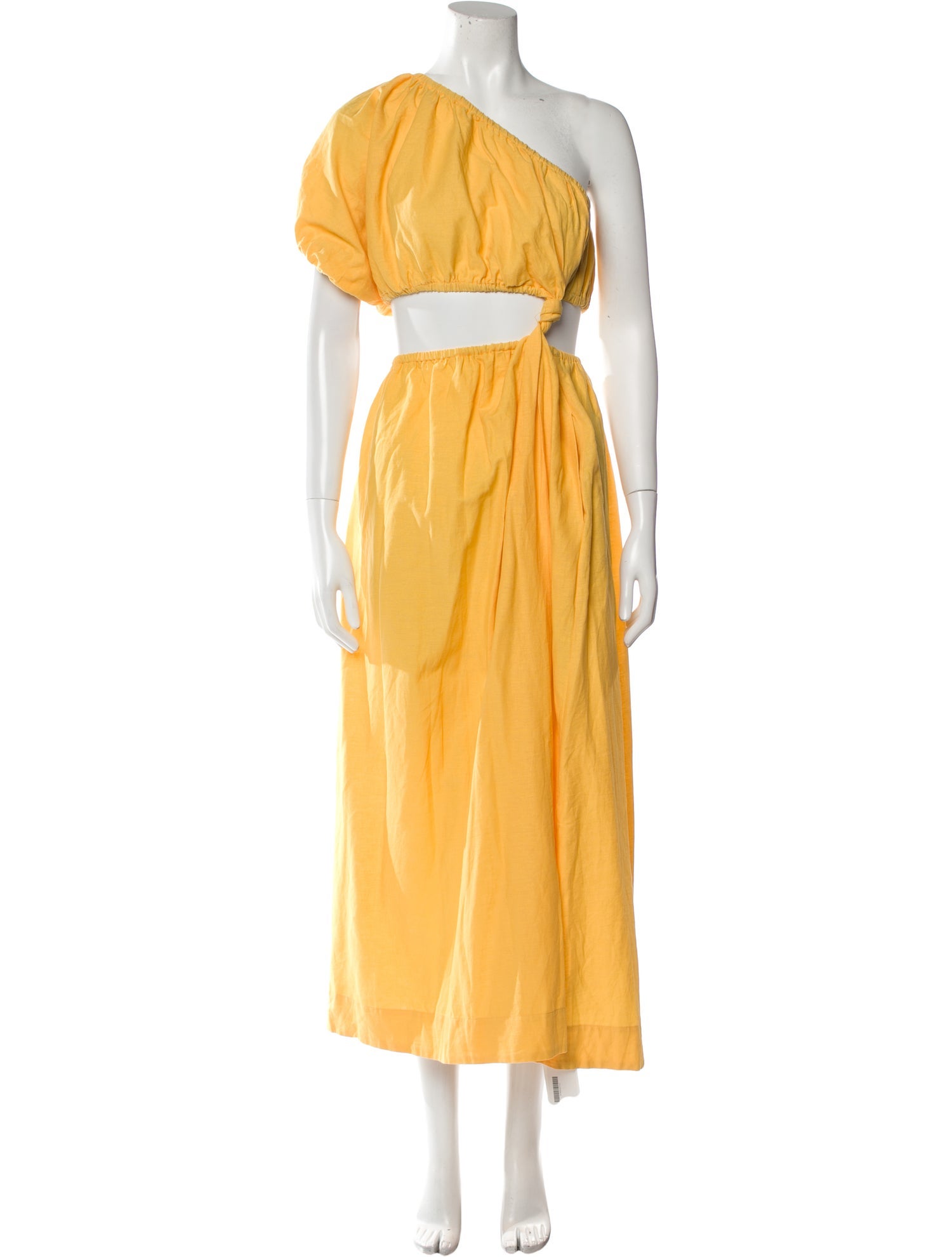 Farm Rio One-Shoulder Midi Length Dress - Yellow Dresses, Clothing ...