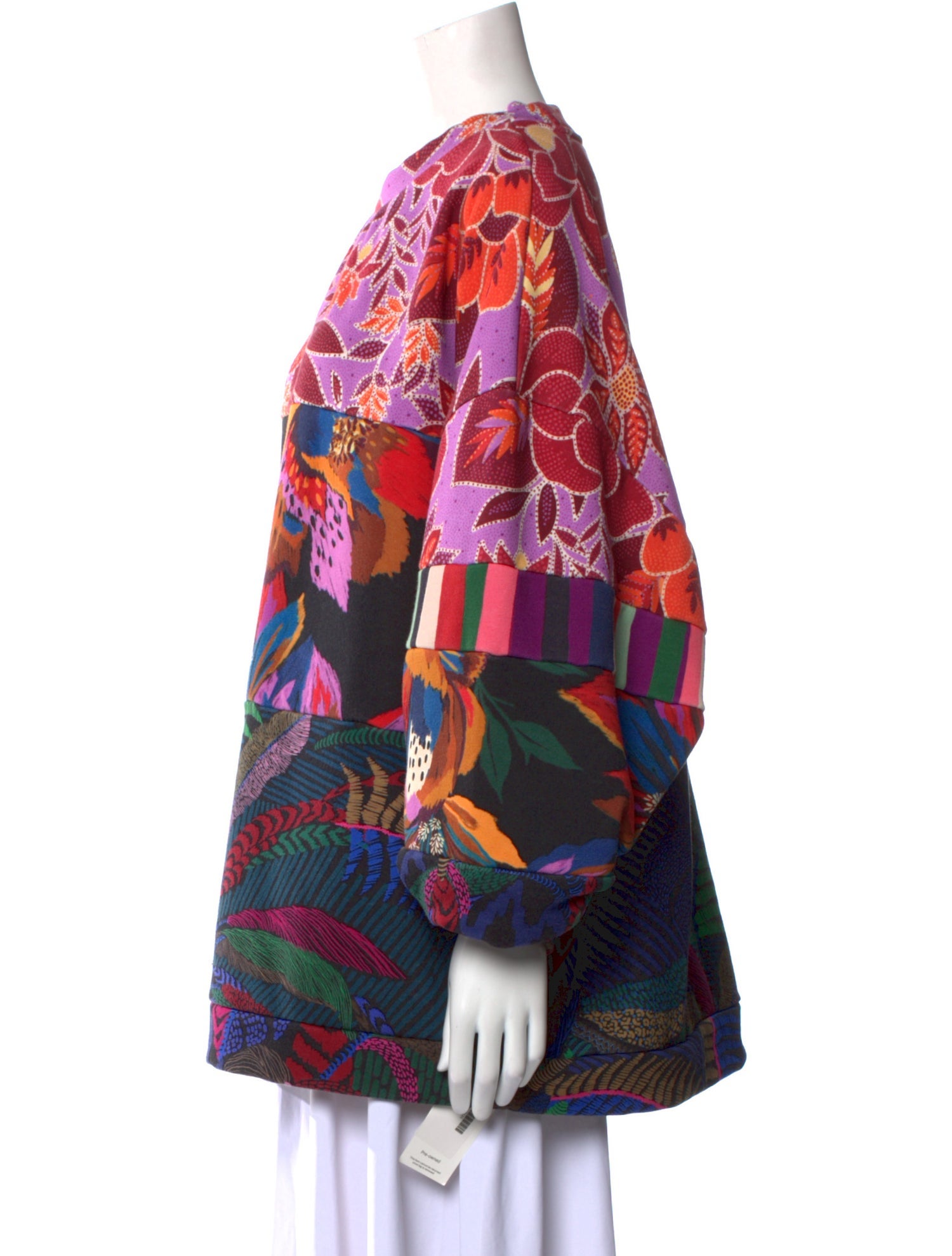 Farm Rio Floral Print Bateau Neckline Sweater - Black Knitwear ...