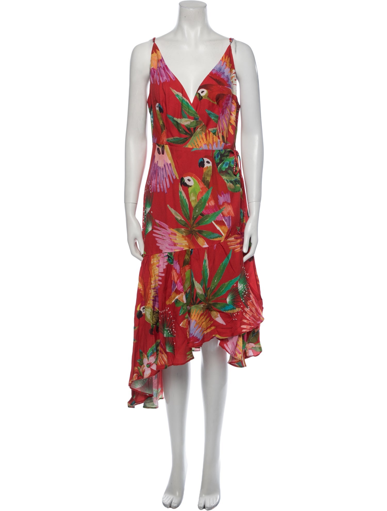 Farm Rio Floral Print Long Dress w/ Tags - Red Dresses, Clothing ...