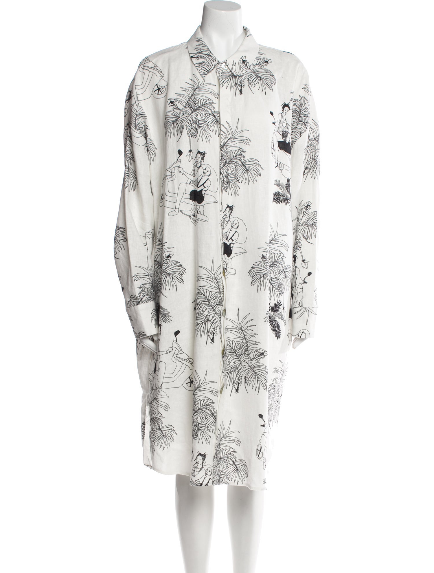 Farm Rio Graphic Print Midi Length Dress - White Dresses, Clothing ...