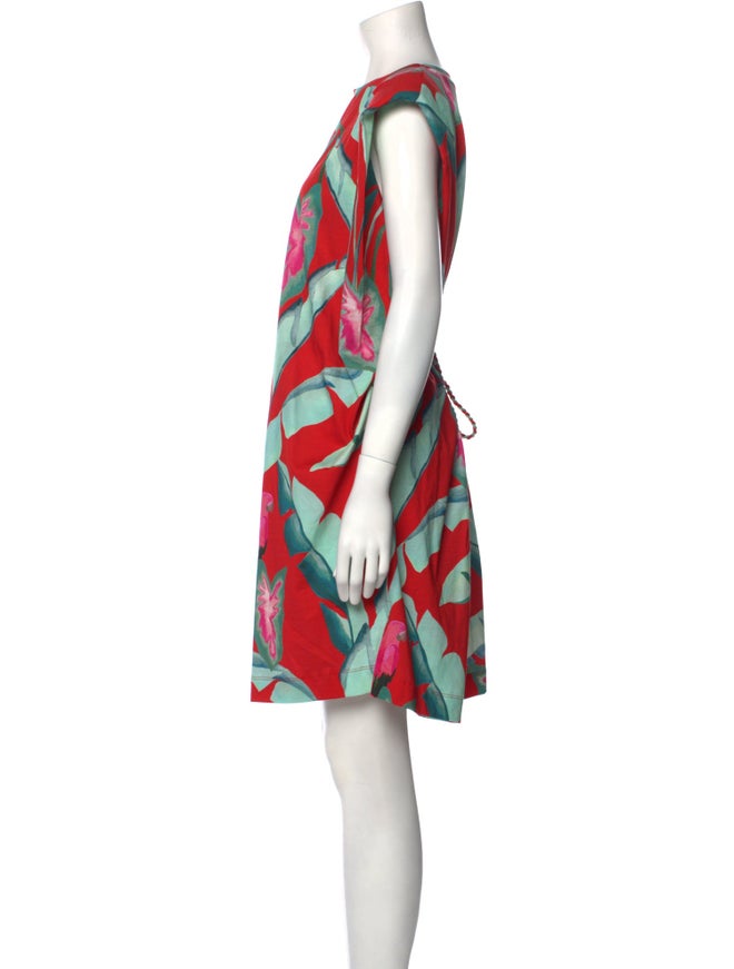 Farm Rio Floral Print Mini Dress - Red Dresses, Clothing - WFARM54915 ...