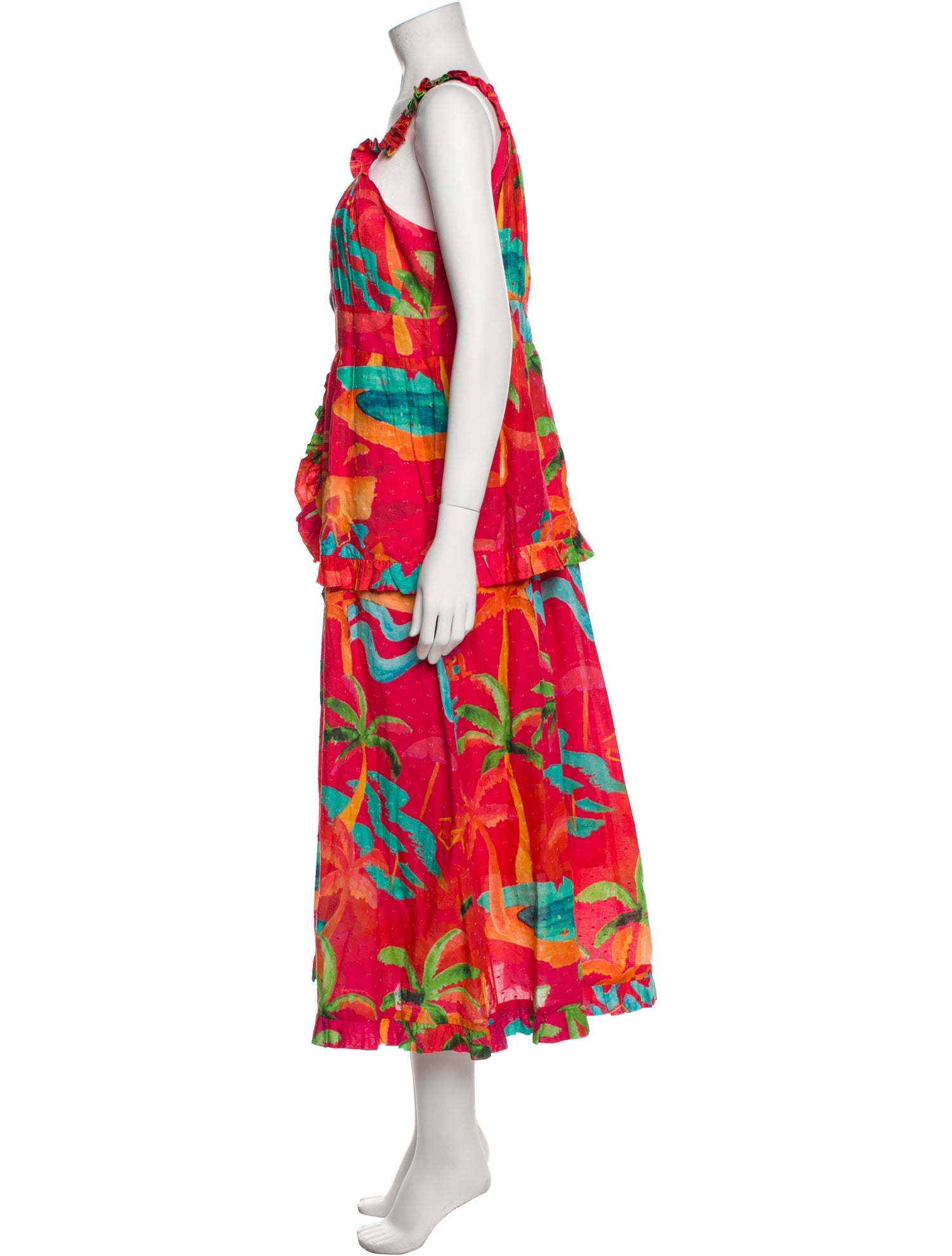 Beulah London Beulah Silk Long Dress - Green Dresses, Clothing ...