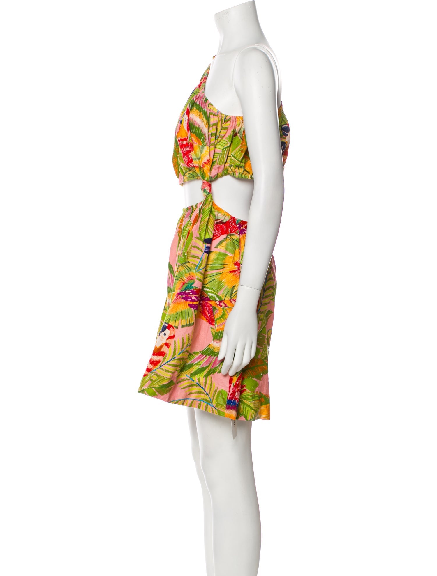 Farm Rio Floral Print Mini Dress - Red Dresses, Clothing - WFARM54915 ...