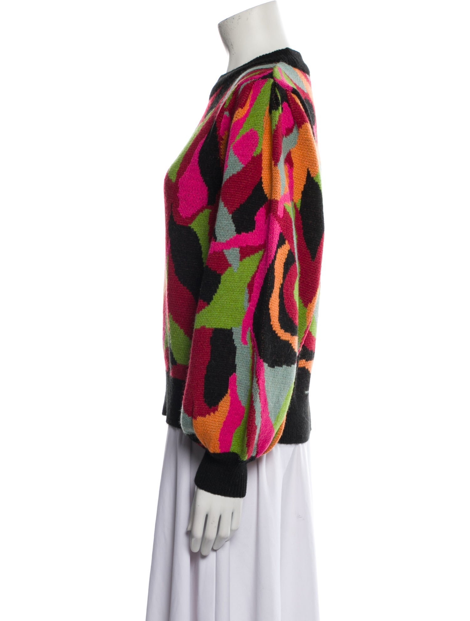 Farm Rio Floral Print Mock Neck Sweater w/ Tags - Green Knitwear ...