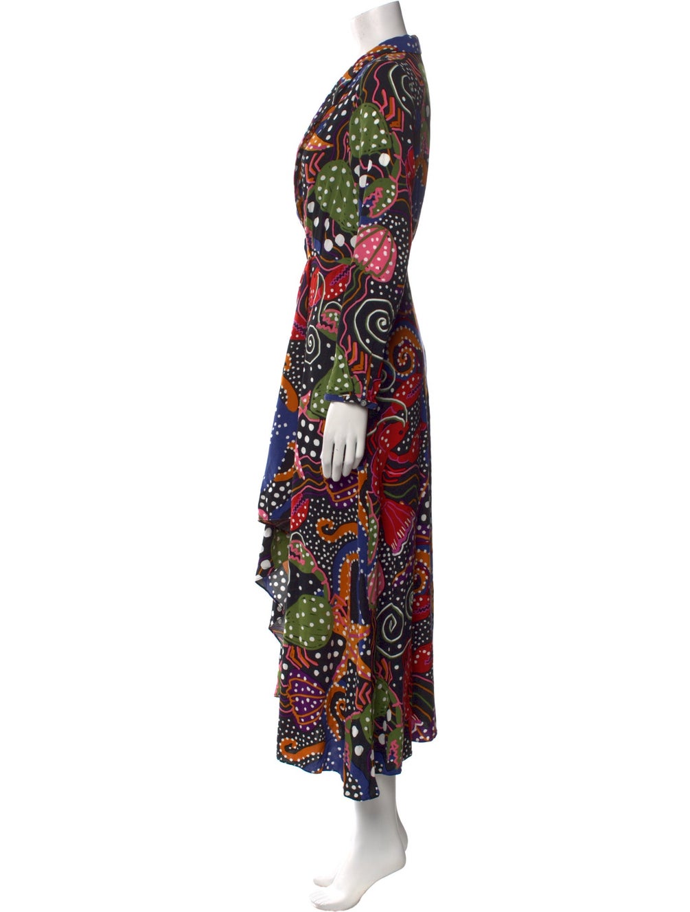 Farm Rio Printed Long Dress - Black Dresses, Clothing - WFARM62414 ...