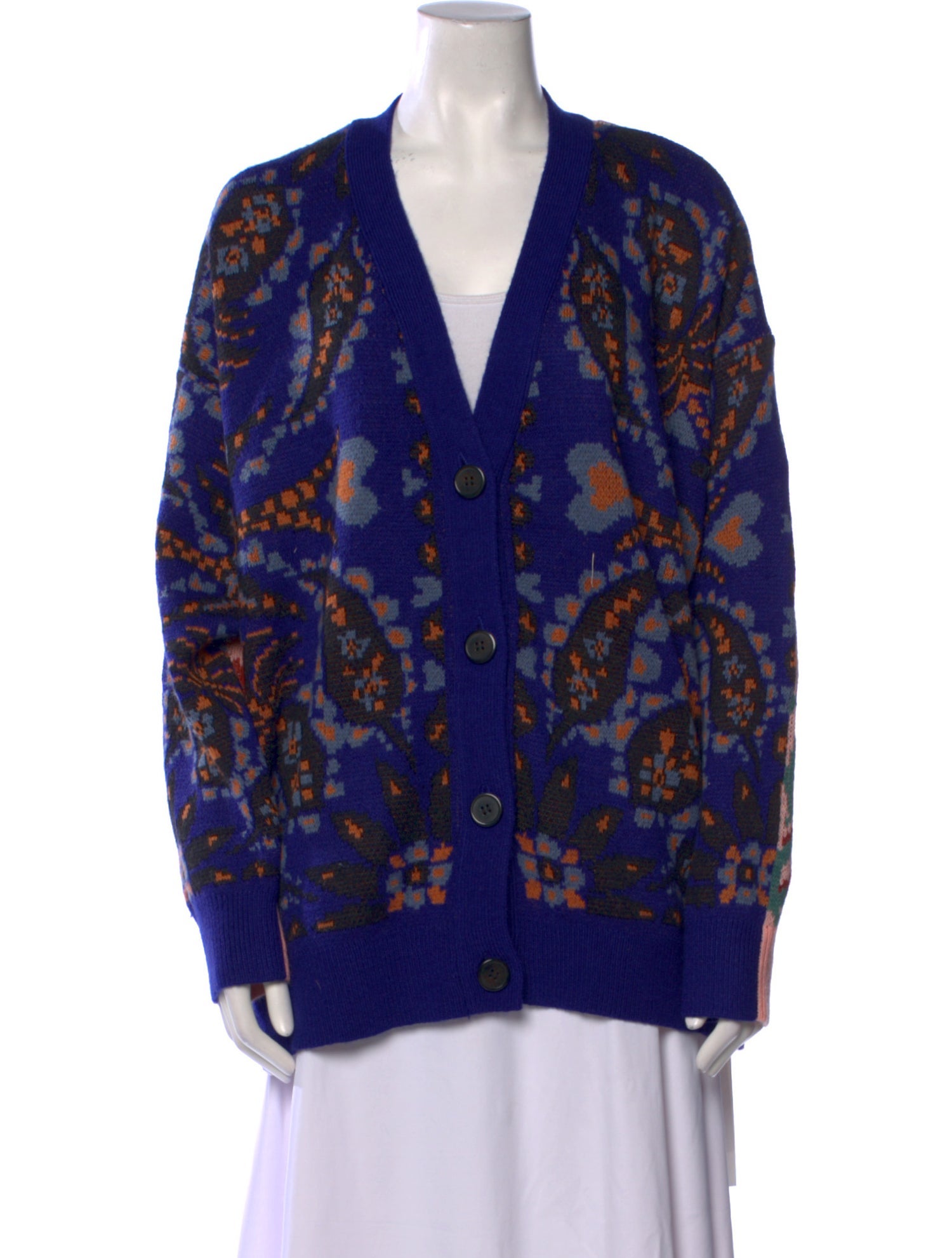 Farm Rio Cashmere Printed Sweater w/ Tags - Blue Knitwear, Clothing ...