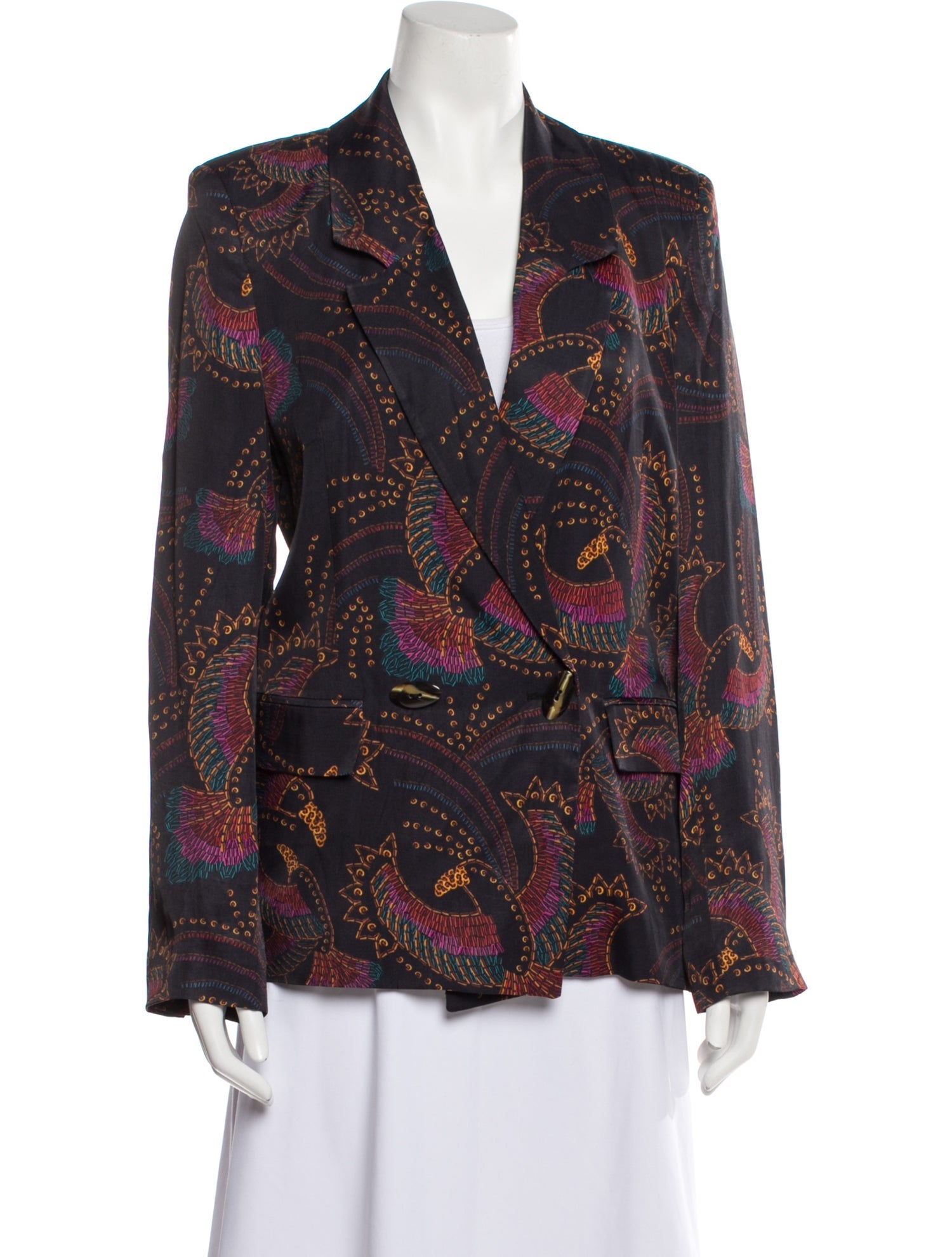 Farm Rio Sequin Toucans Printed Blazer - Blue Jackets, Clothing ...