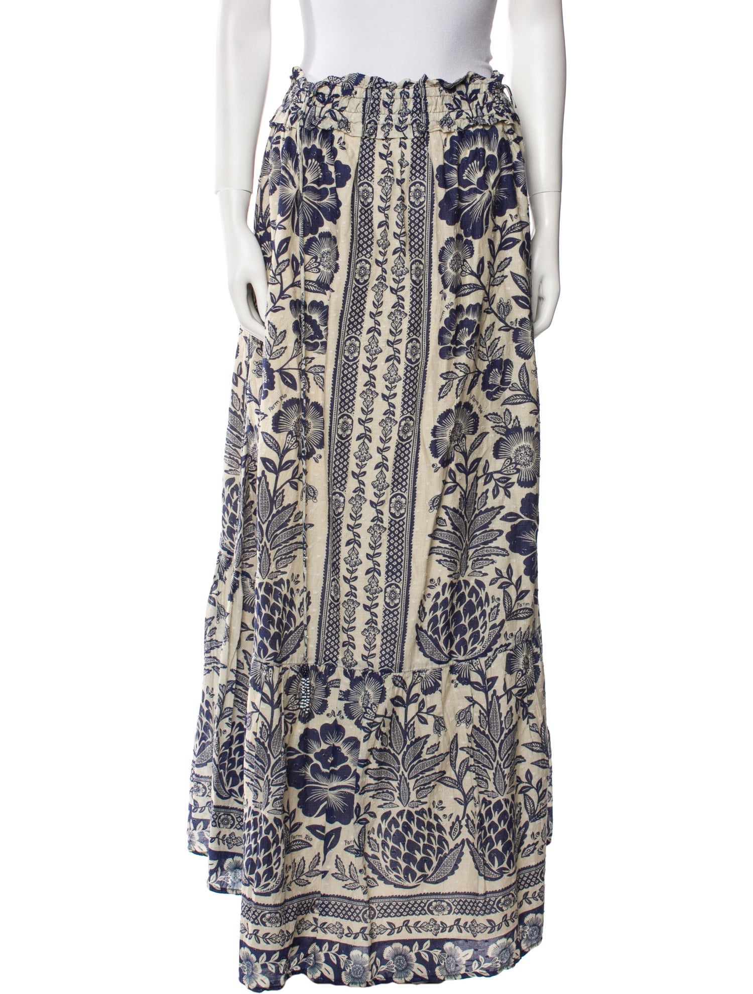 Farm Rio Printed Long Skirt w/ Tags - Blue Skirts, Clothing ...